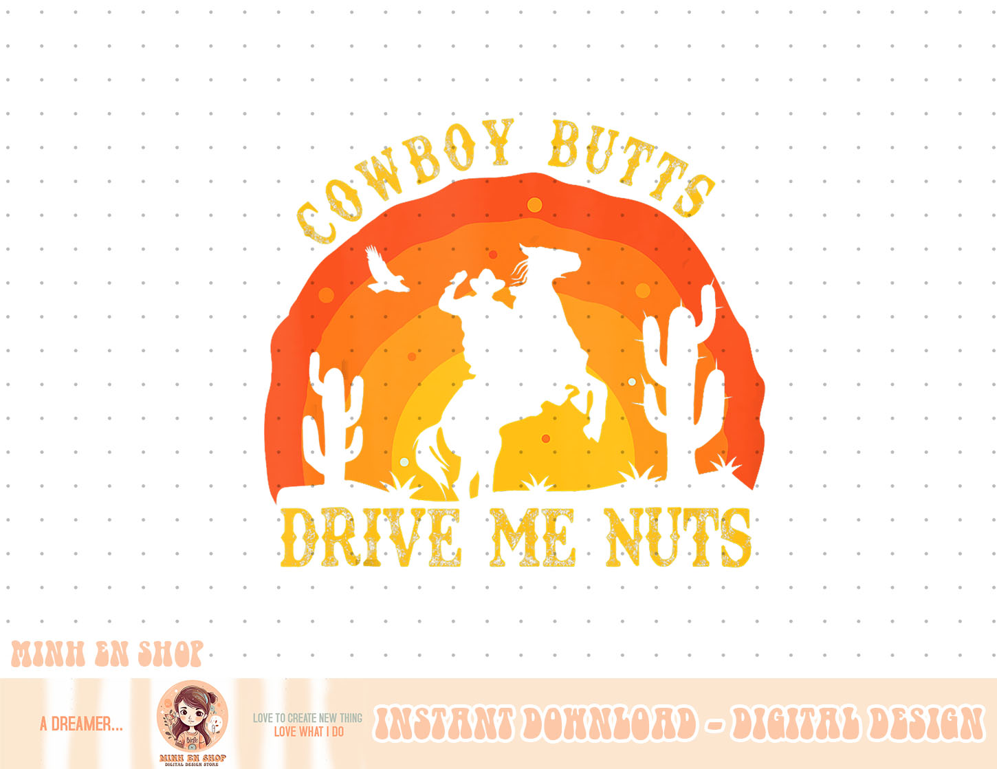 Cowboy Butts Drive Me Nuts Retro Sexy Cowboys Funny Western | Inspire ...