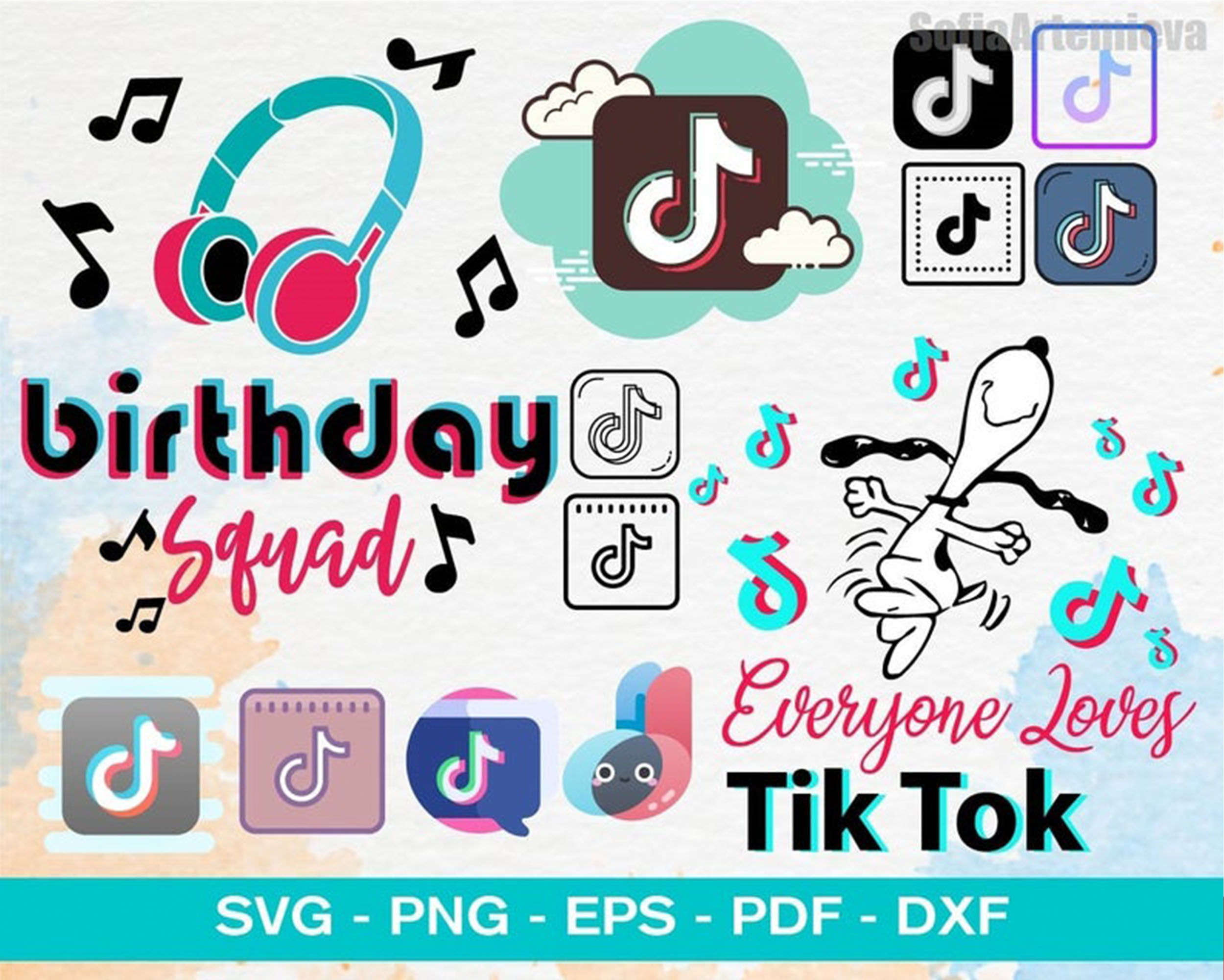 TikTok Bundle svg,1100 files TikTok svg , Digital Download | Inspire Uplift
