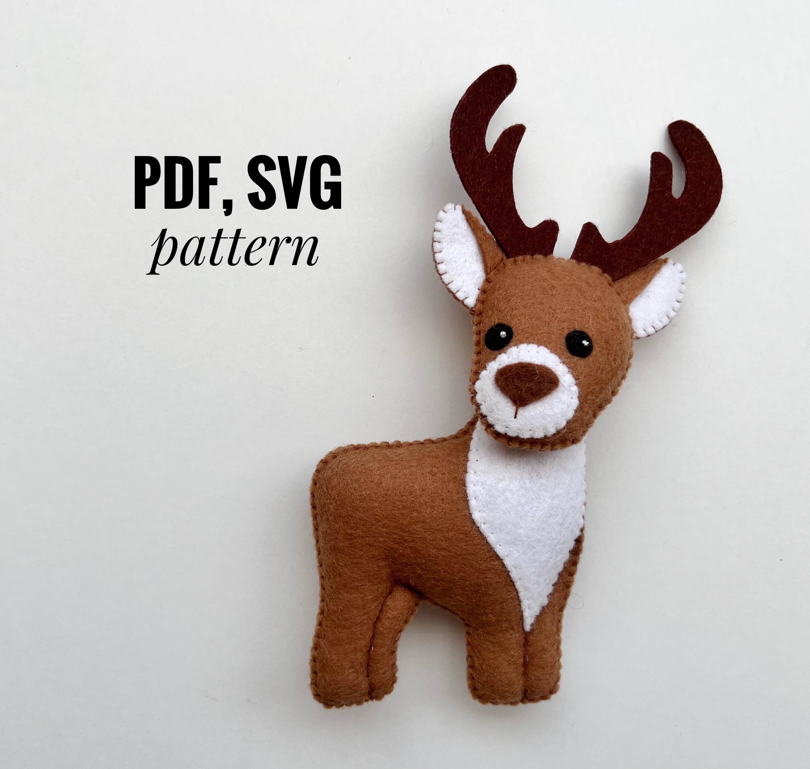 Reindeer ornaments pattern Deer patterns felt Deer pattern - Inspire Uplift