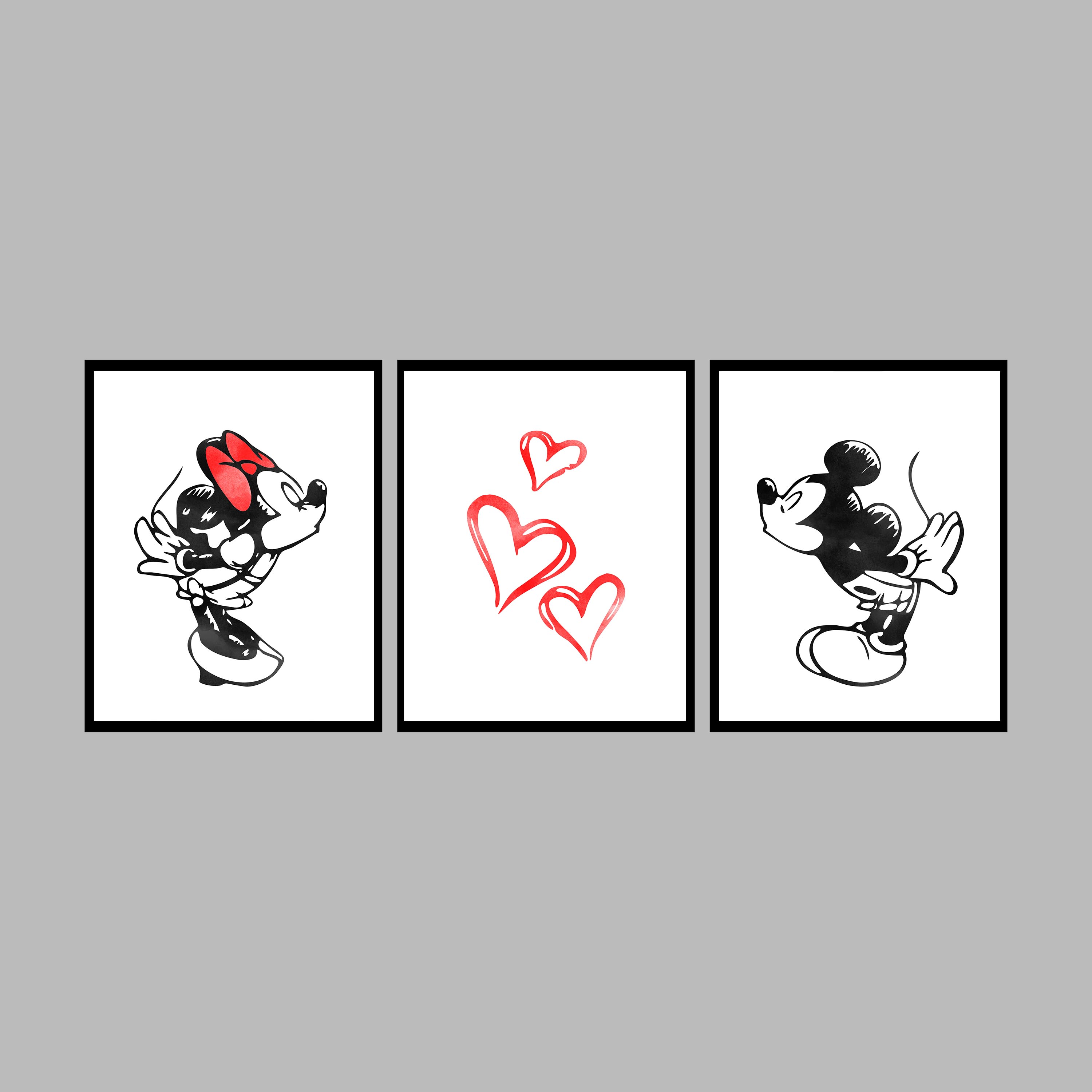 Minnie Mouse, Mickey Mouse Disney Set Art Print Digital File | Inspire ...