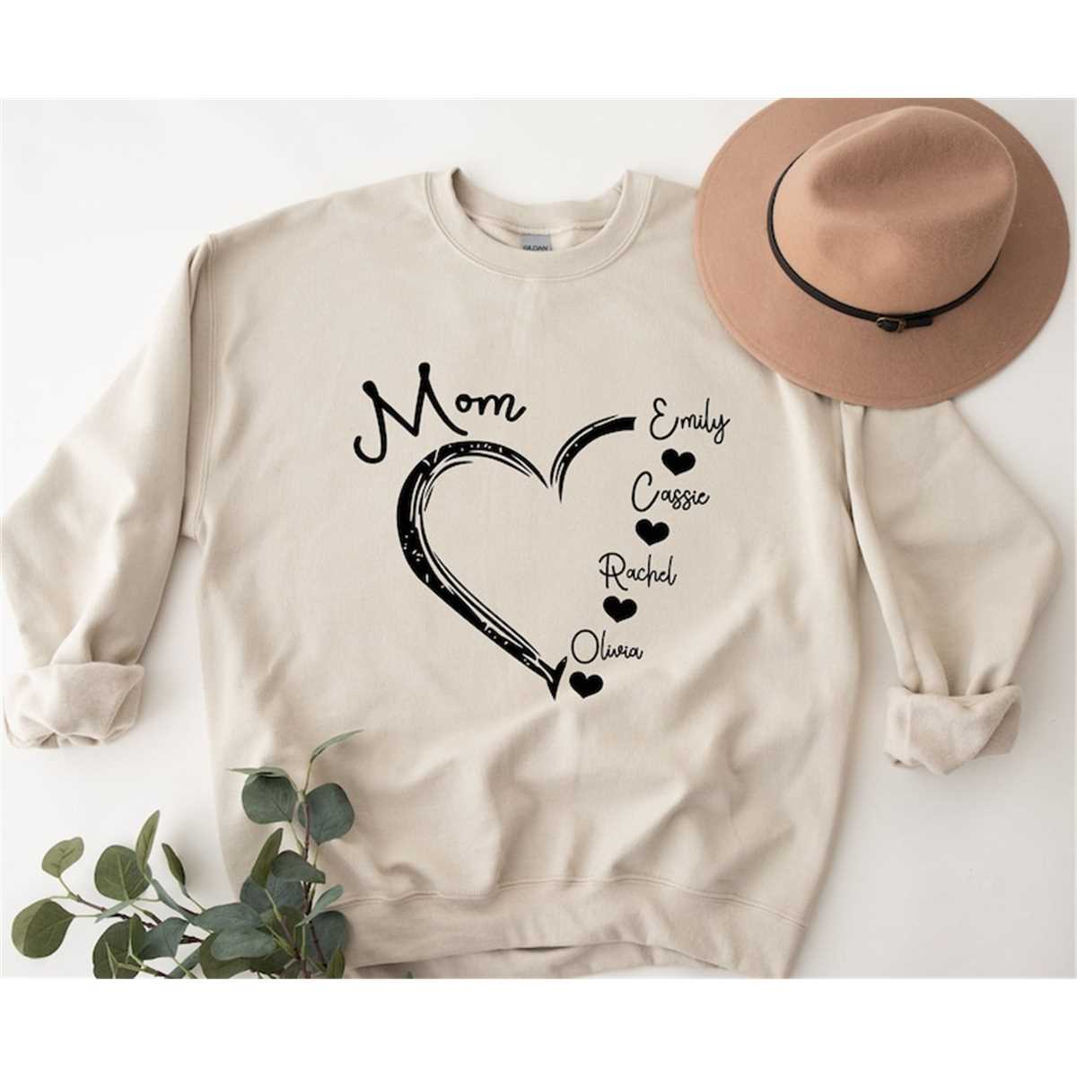 Custom Mom Kids Names Sweatshirt,Custom Names Crewneck,Mothe | Inspire ...