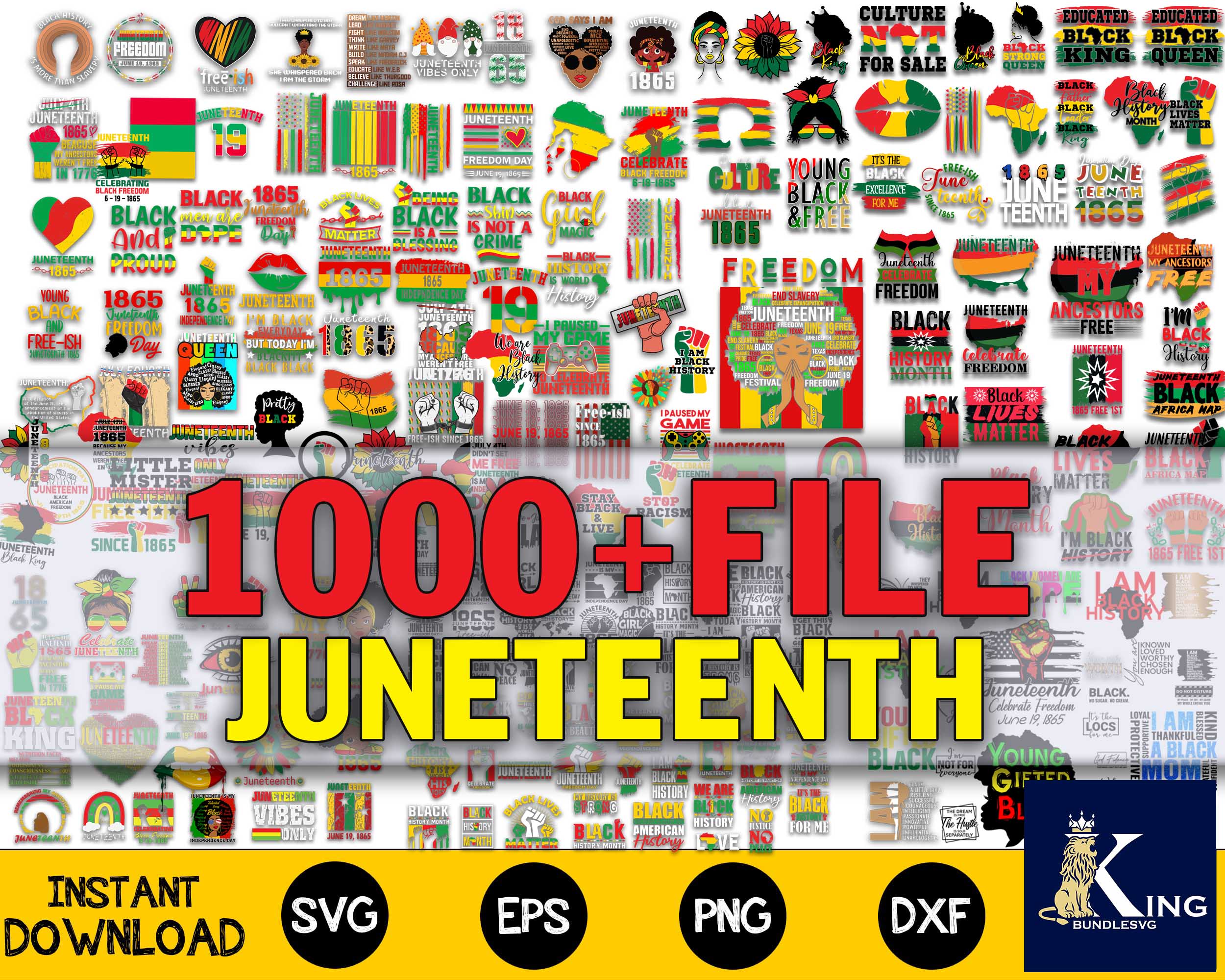 1000 file juneteenth svg, bundle juneteenth cricut, Digital | Inspire ...