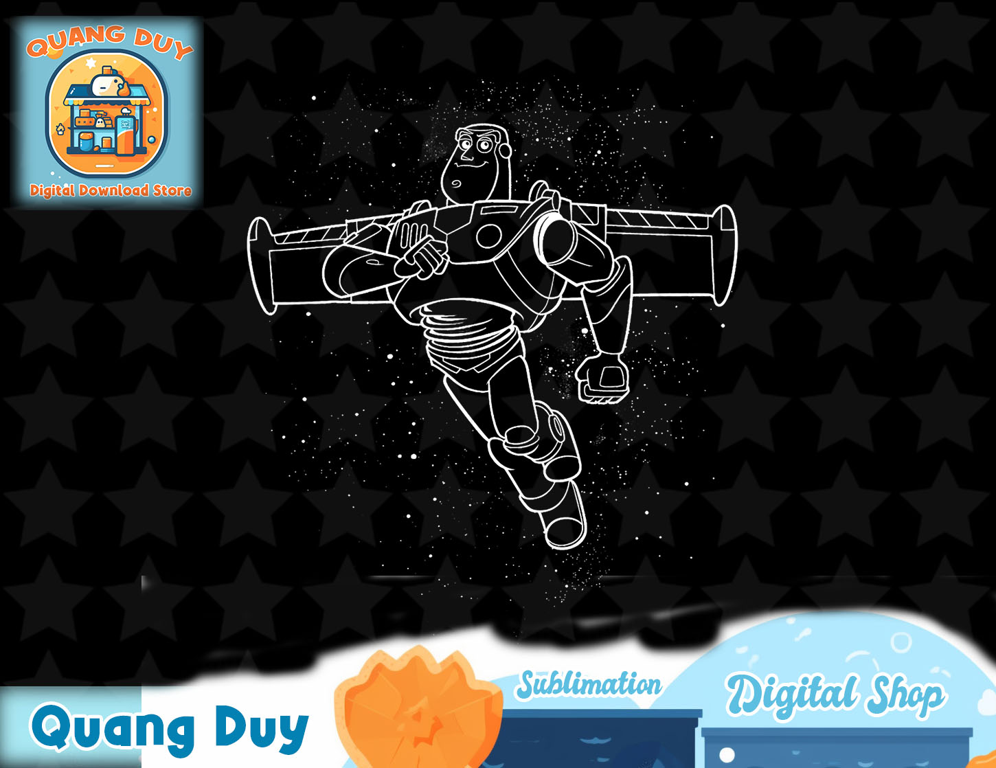 Disney Pixar Toy Story Buzz Lightyear Space Outline T-Shirt | Inspire ...