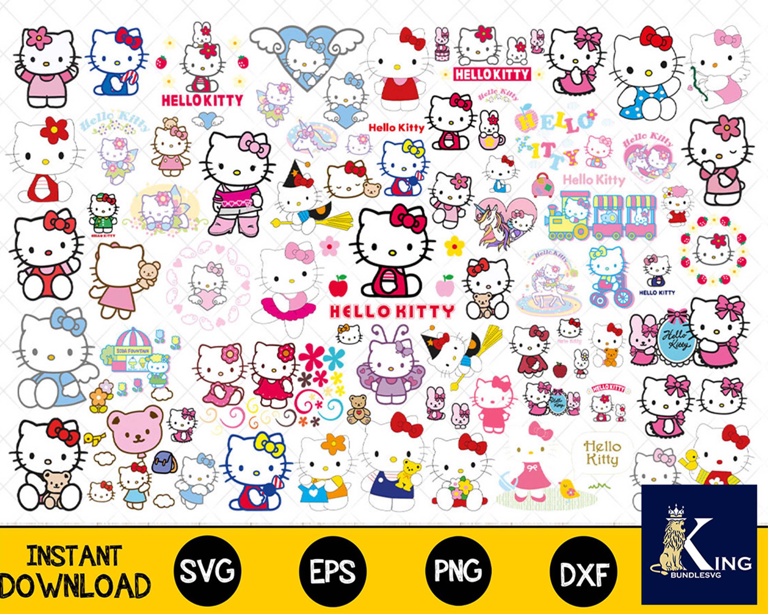 143 file Hello Kitty SVG, Digital Download | Inspire Uplift