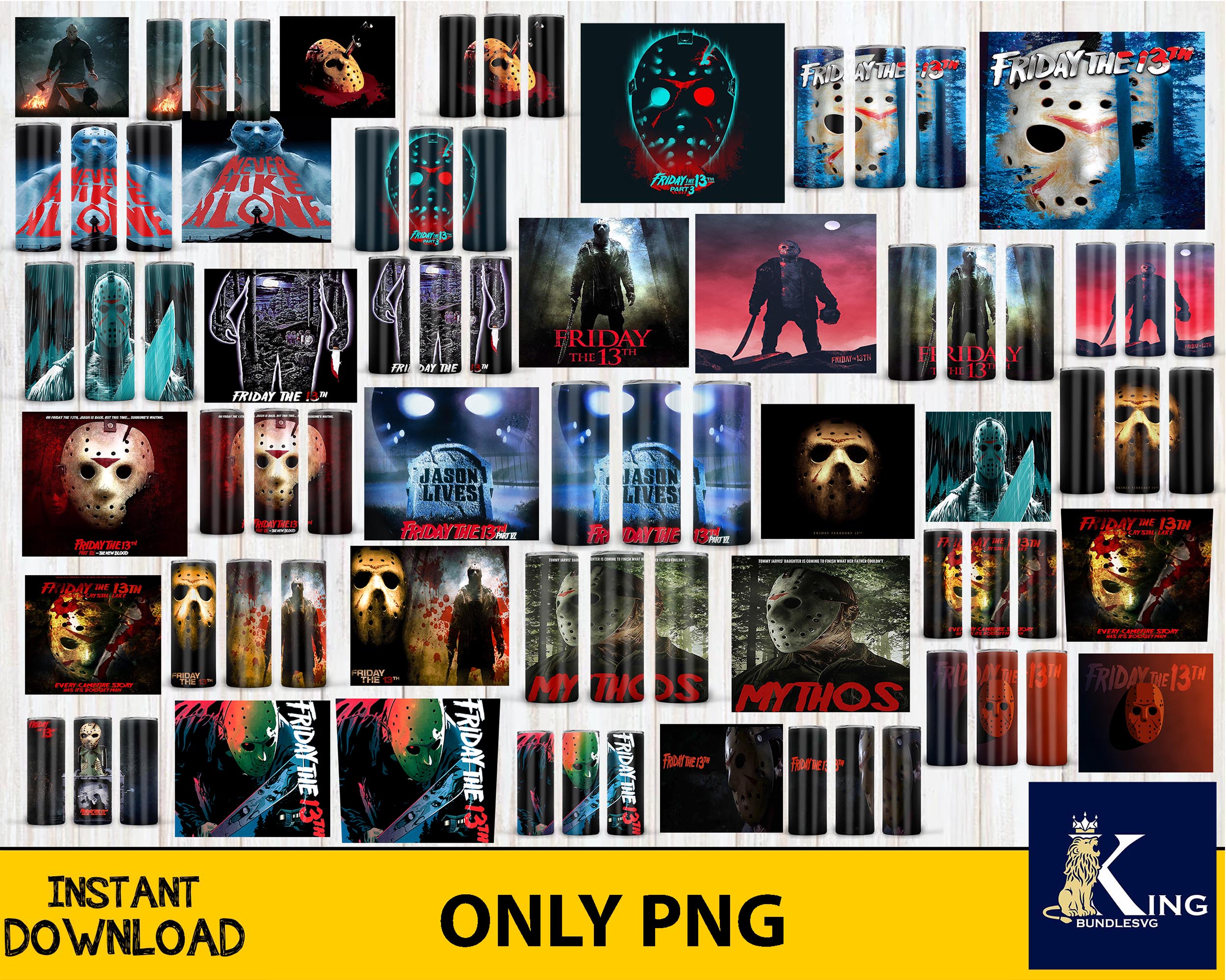 150 fileTumbler Horror PNG , Digital Download | Inspire Uplift