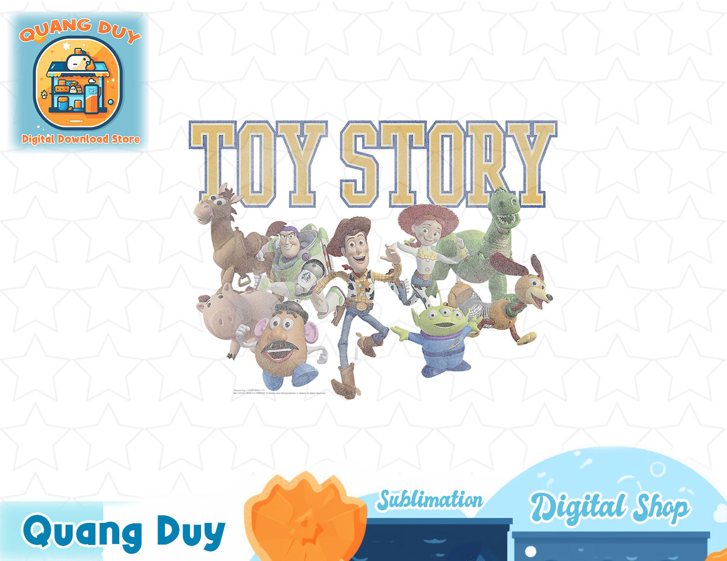 Disney Pixar Toy Story Group Shot Run T-Shirt copy | Inspire Uplift