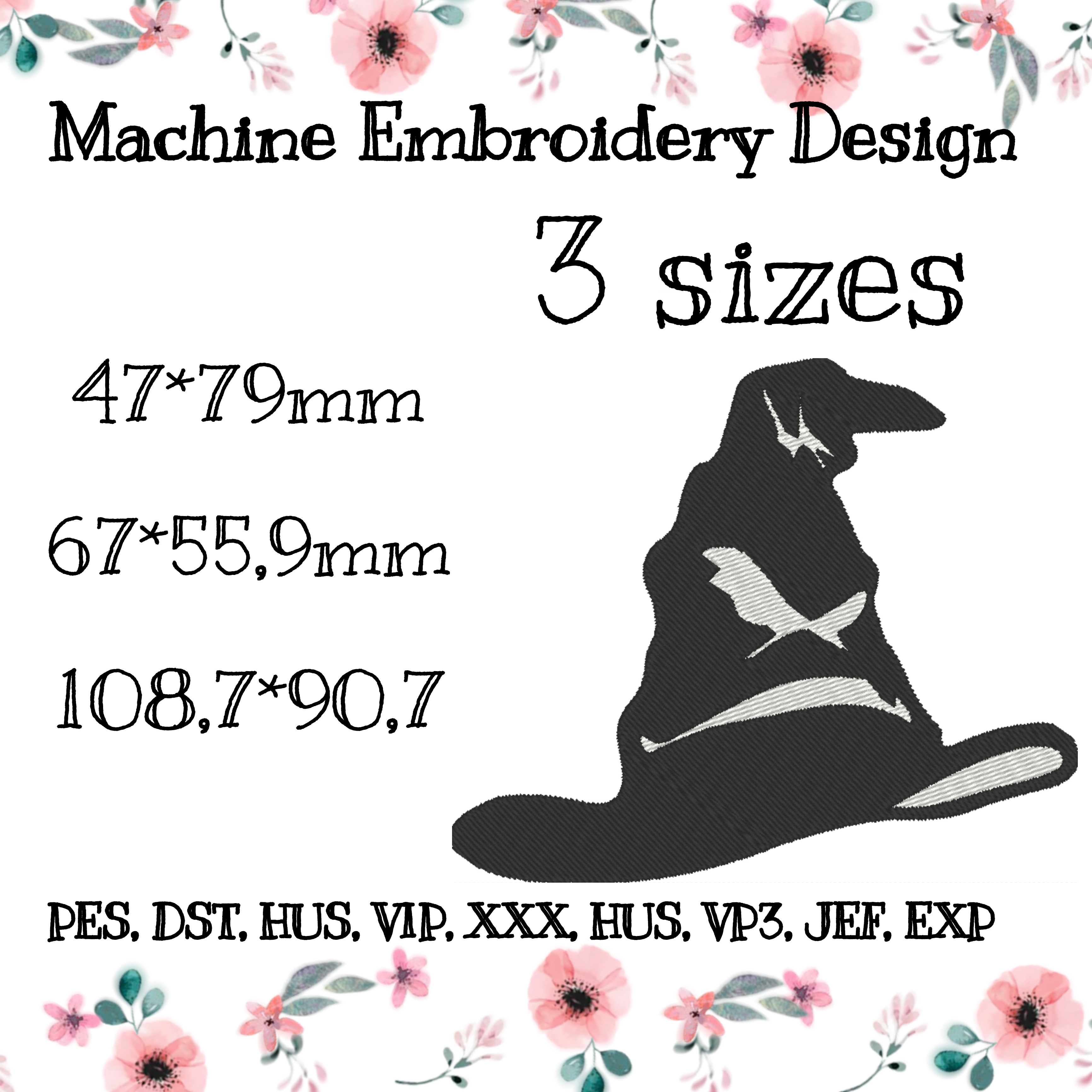 Embroidery Design Magic Hat from Harry Potter | Inspire Uplift