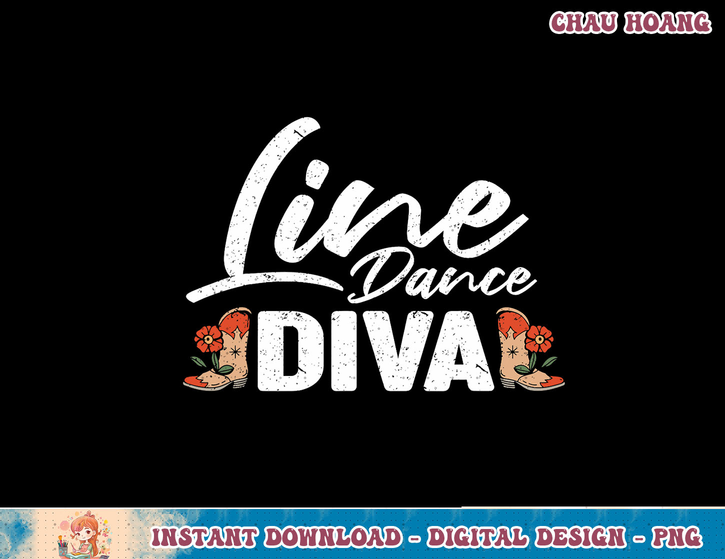 Line Dance Diva Cowgirl Boots Line Dancing Lover Womens T-Sh - Inspire ...