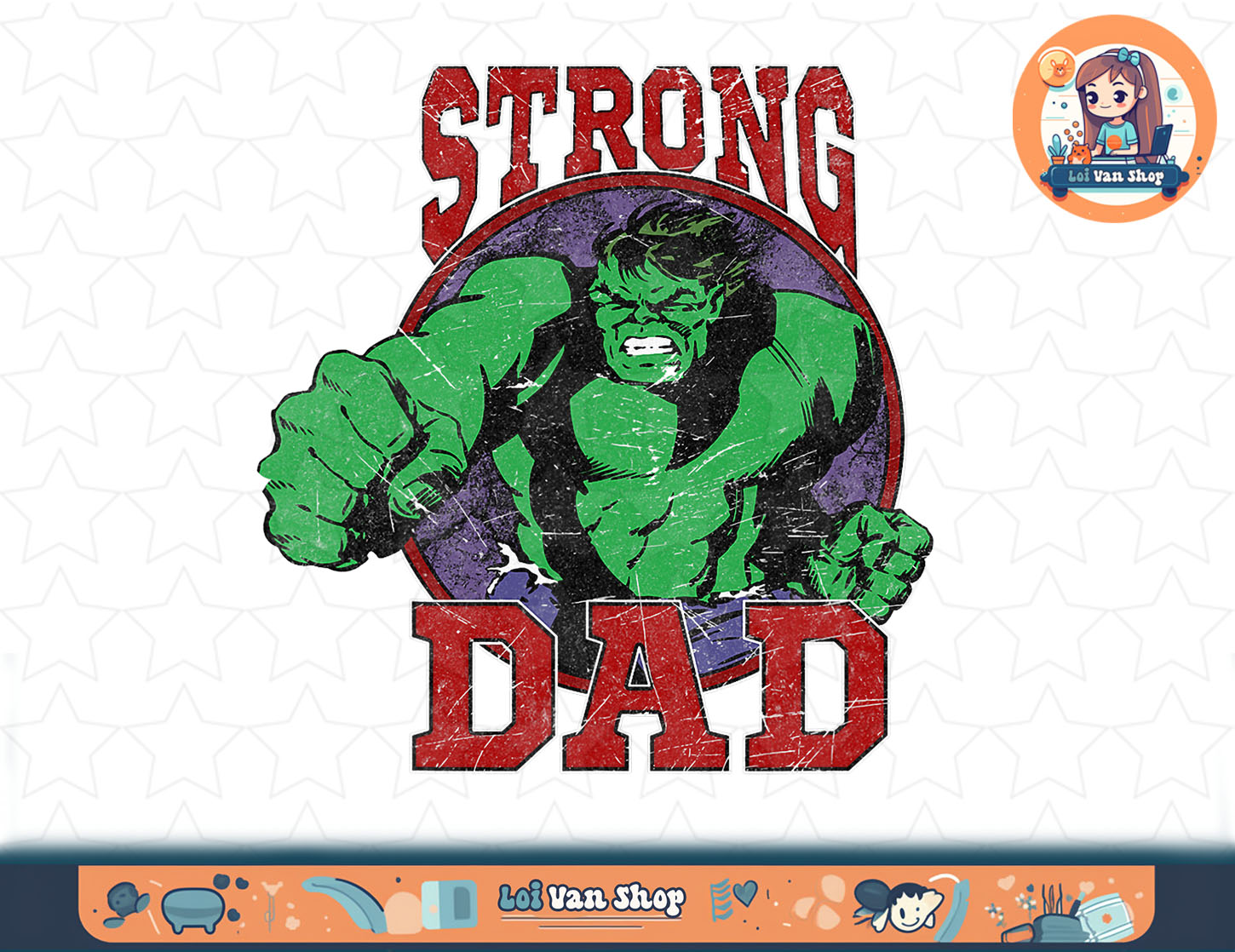 Marvel Hulk Father's Day Strong Dad Graphic T-Shirt.pngMarve - Inspire ...