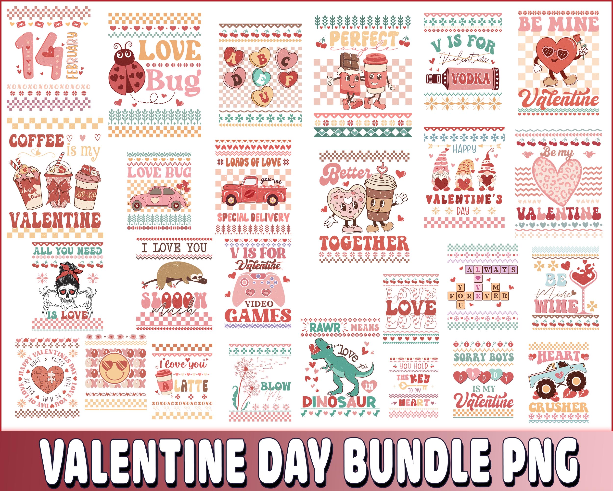 Valentine day bundle png , Digital Download | Inspire Uplift