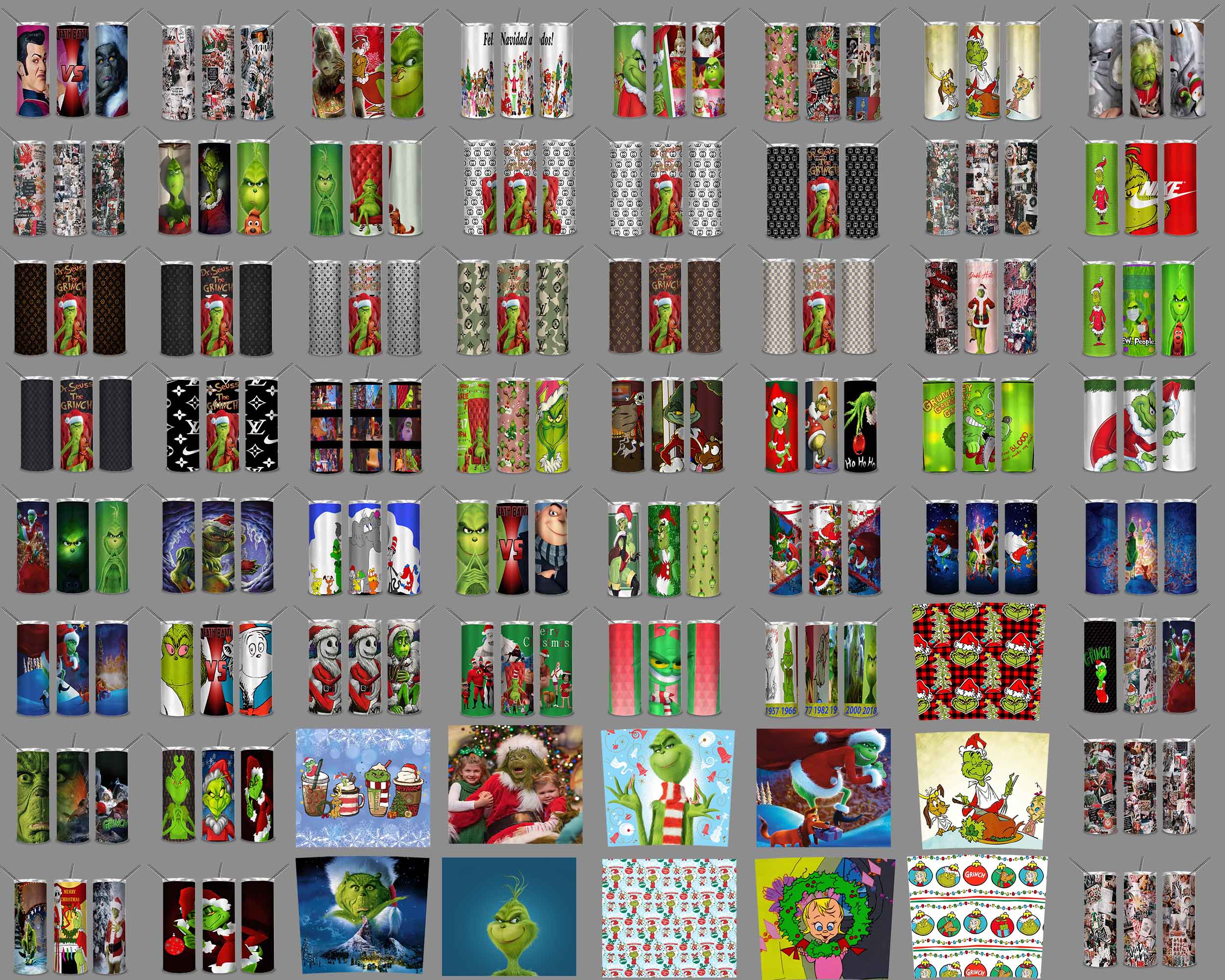 130 file Grinch tumbler Designs Bundle PNG High Quality, Des | Inspire ...