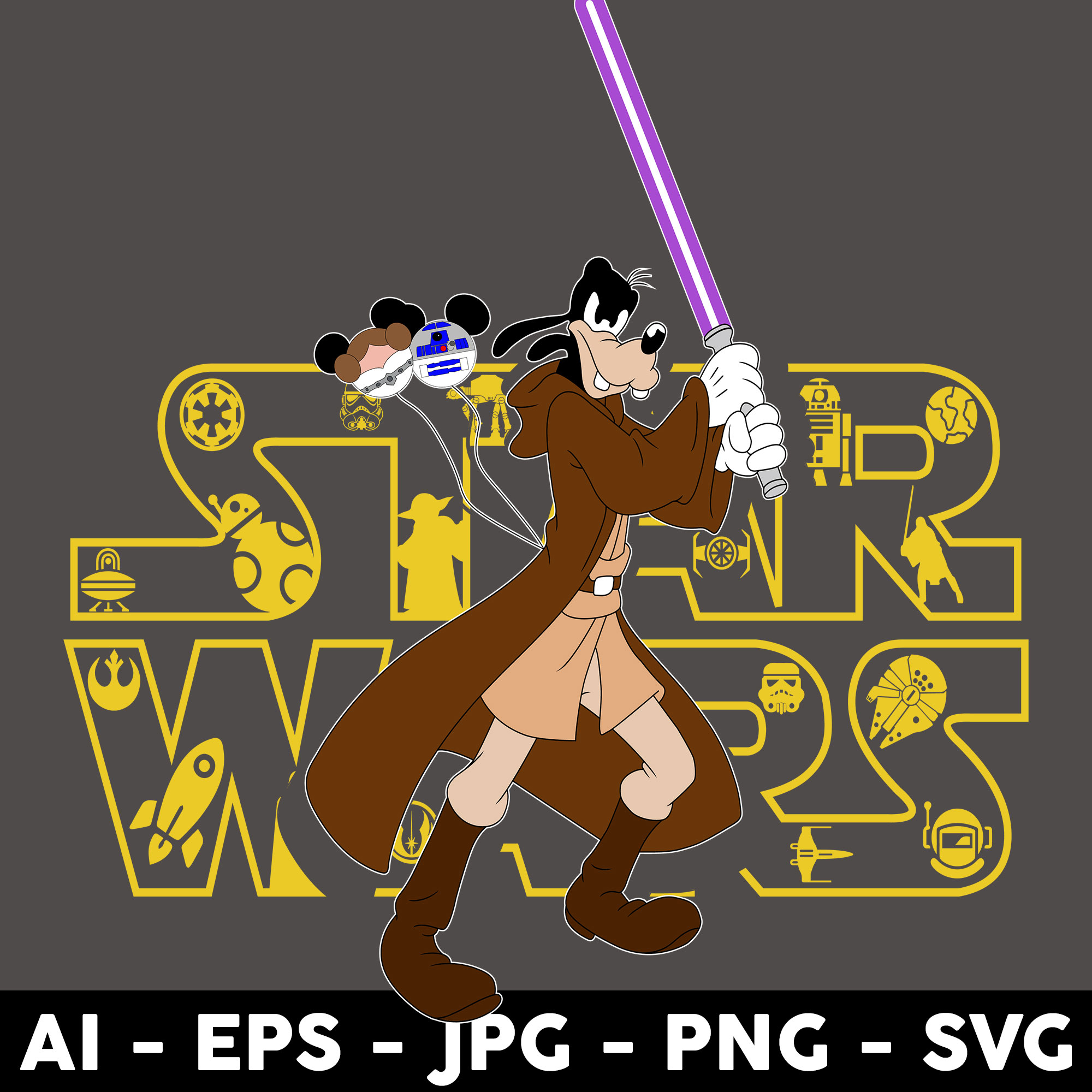 Goofy Star Wars Svg, Goofy Dog Svg, Star Wars Svg, Baby Yoda | Inspire ...