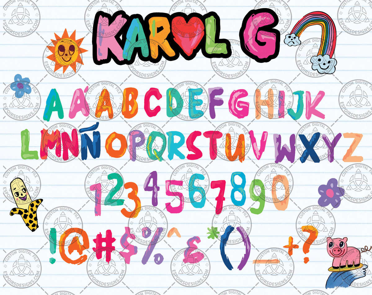 KG ALPHABET SVG PNG, KG SVG, KG NEW ALBUM FONT, LA BICHOTA P - Inspire ...