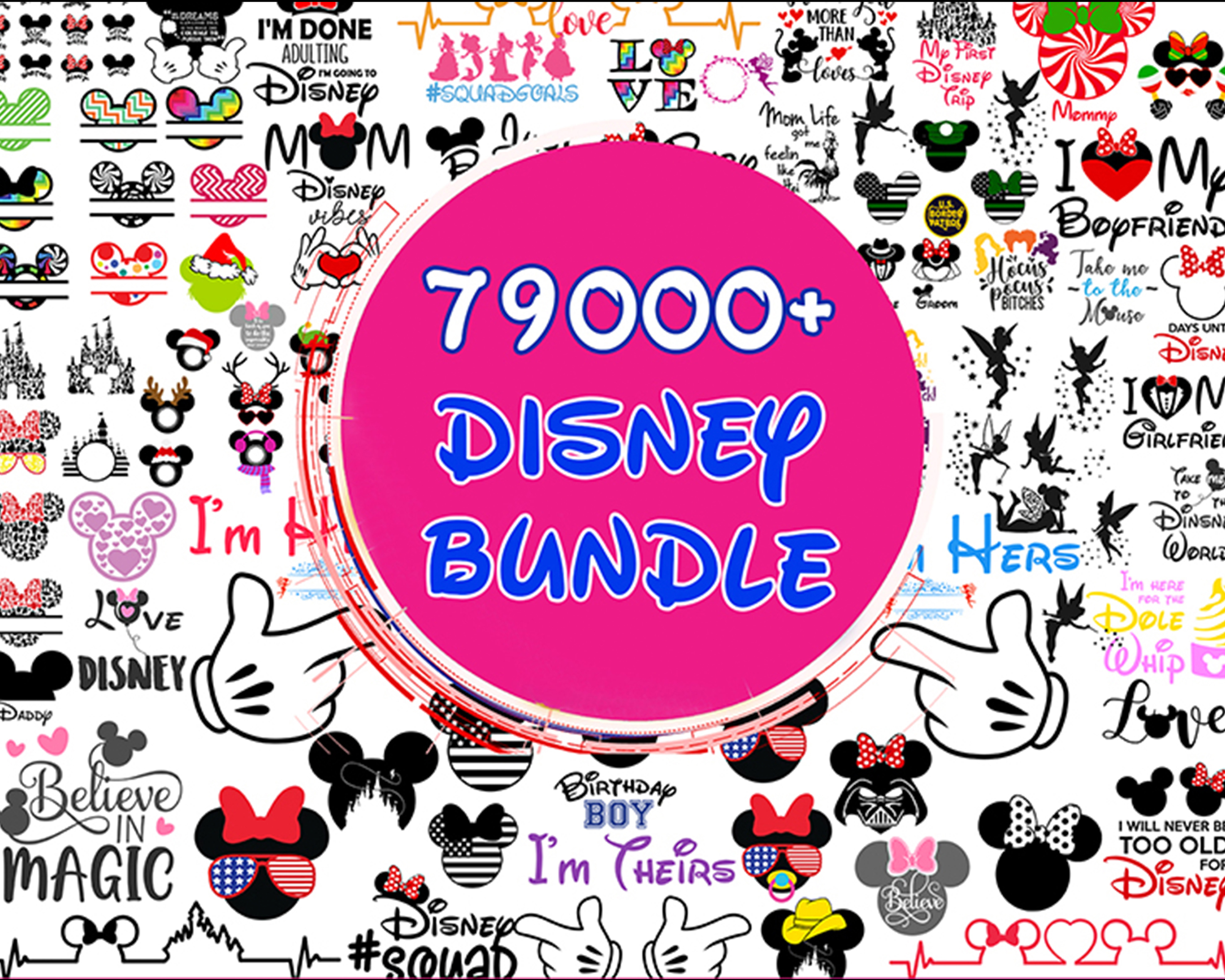 79.000 file Disney bundle svg , disney svg , Digital Downloa | Inspire ...