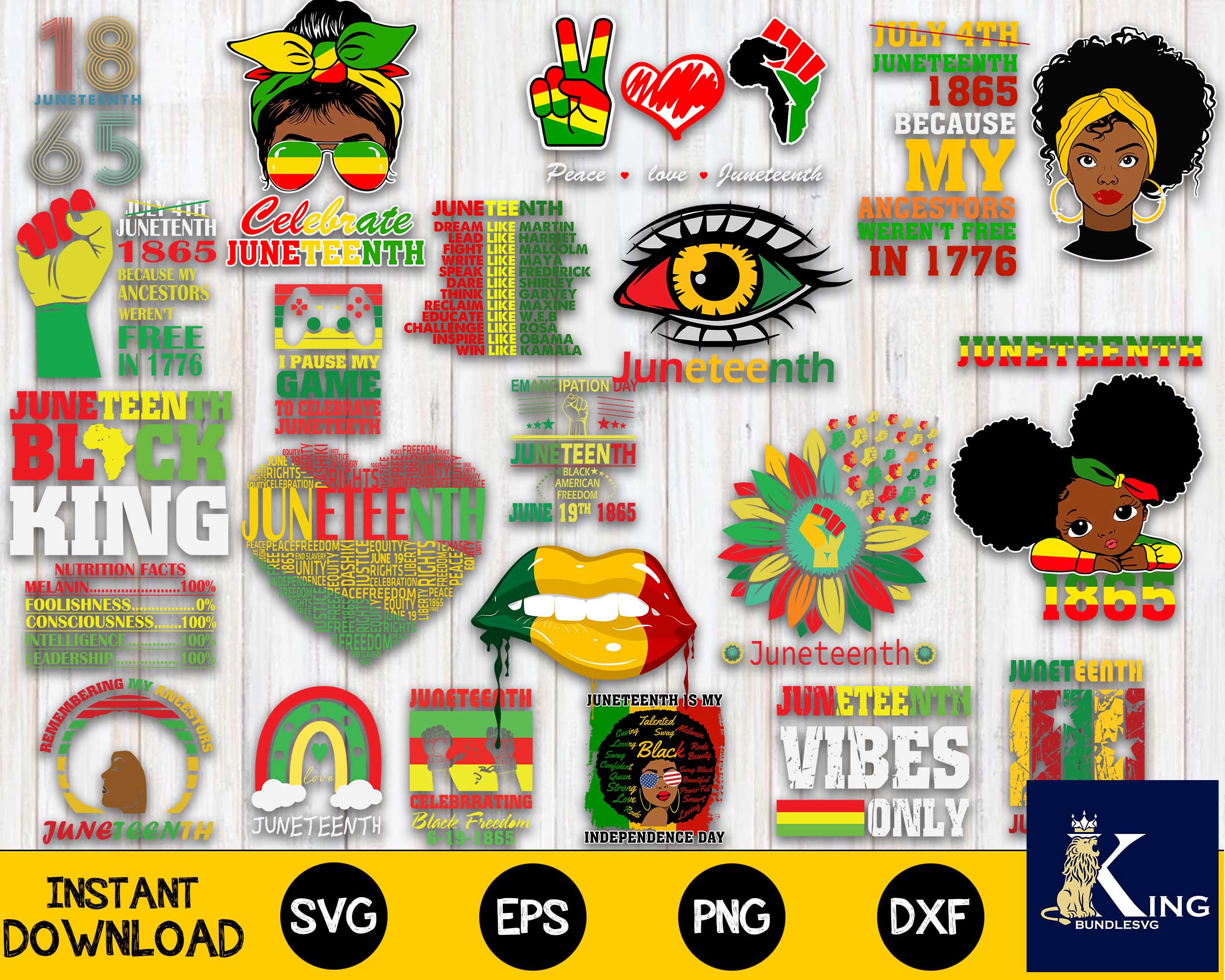80 juneteenth svg, bundle juneteenth svg, Digital Download | Inspire Uplift