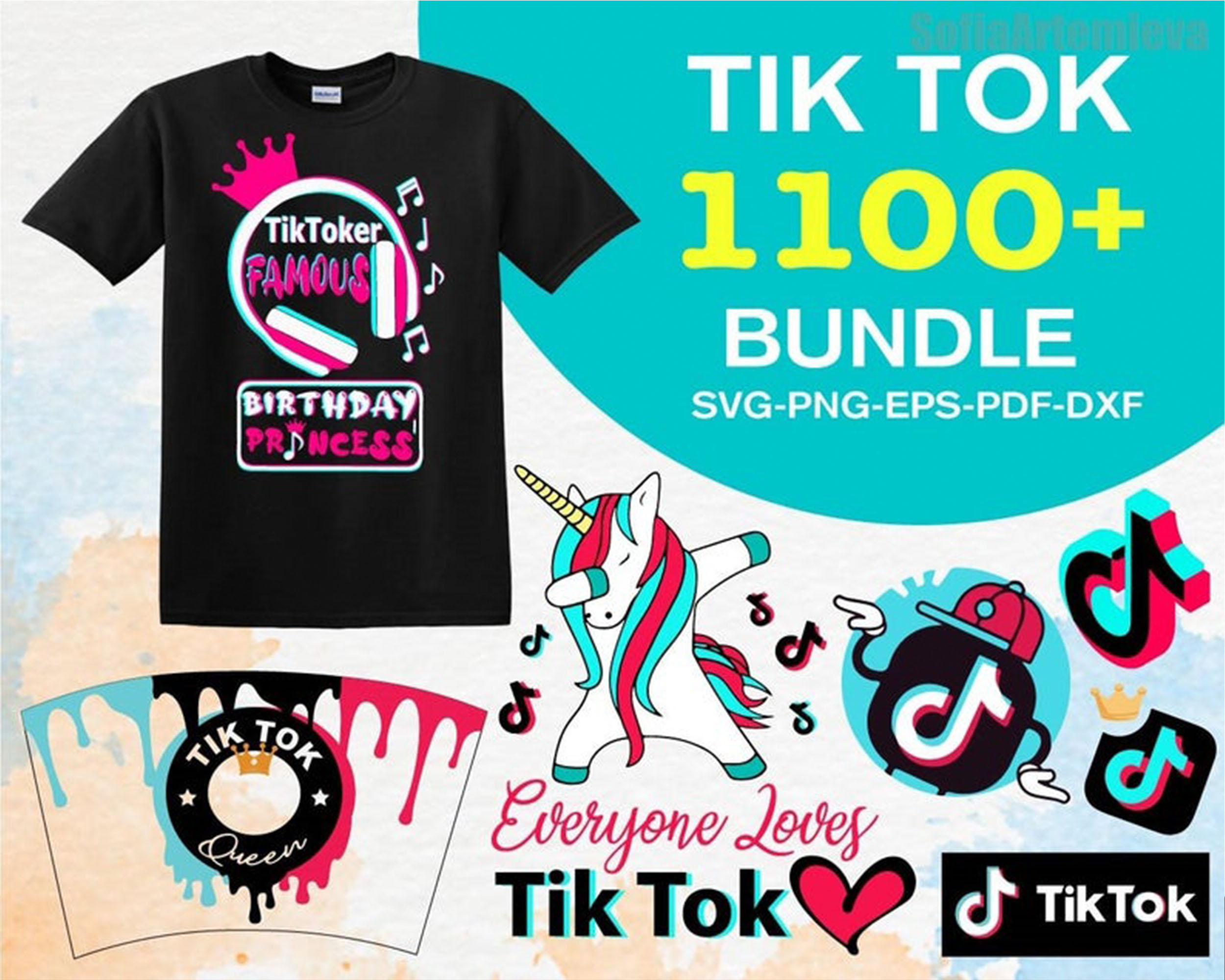 TikTok Bundle svg,1100 files TikTok svg , Digital Download | Inspire Uplift