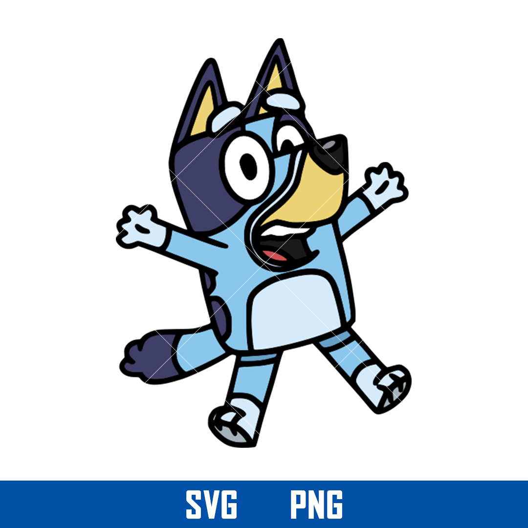 Jumping Bluey Svg, Bluey Svg, Cartoon Svg, Png Digital File - Inspire ...