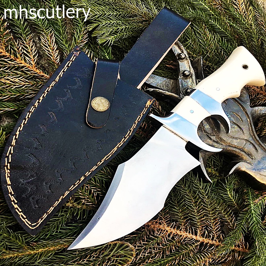 Custom Handmade Stainless Steel Bushcraft Hunting Bowie Knif | Inspire ...