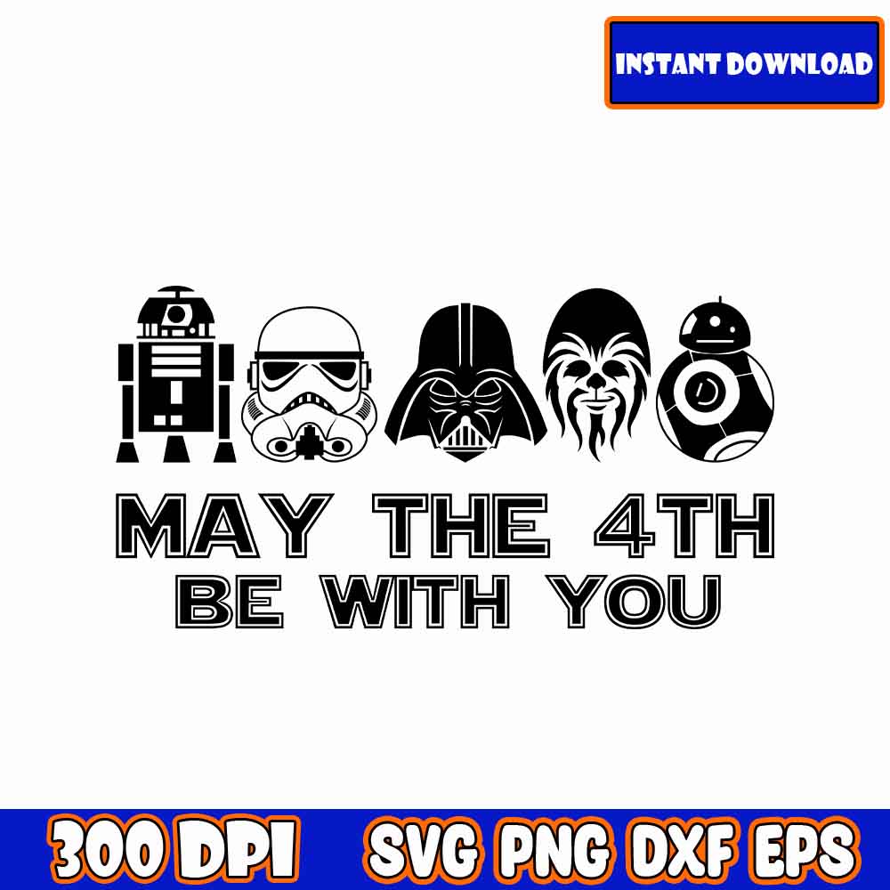 May The 4th Be With You SVG PNG, Darth Vader Svg, Star Wars | Inspire ...