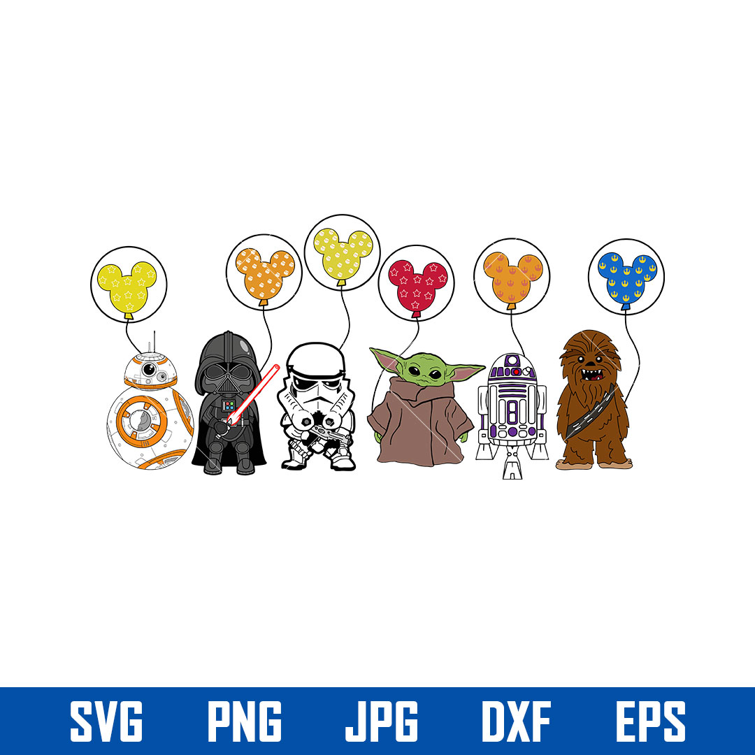 Star Wars Disney Balloon Svg, Disney Star Wars Svg, Png Jpg | Inspire ...