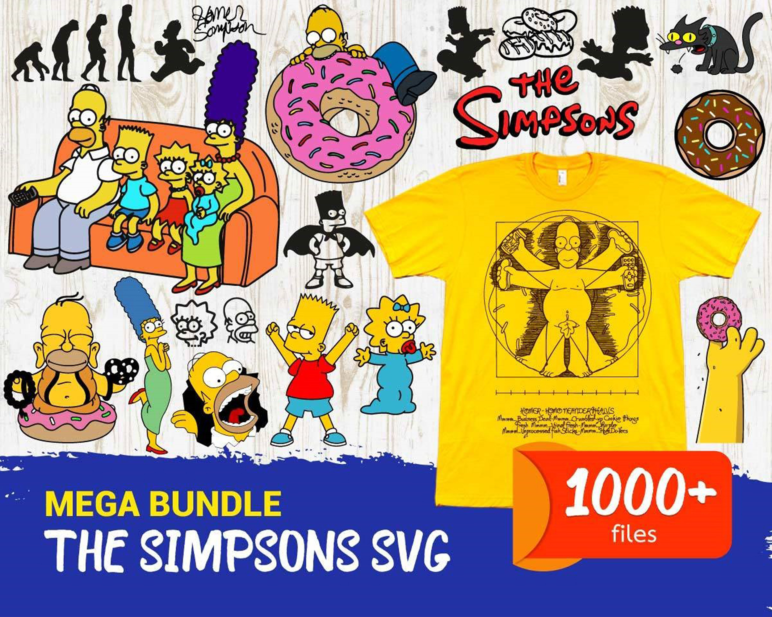 1000 files The Simpsons svg bundle , Digital Download | Inspire Uplift