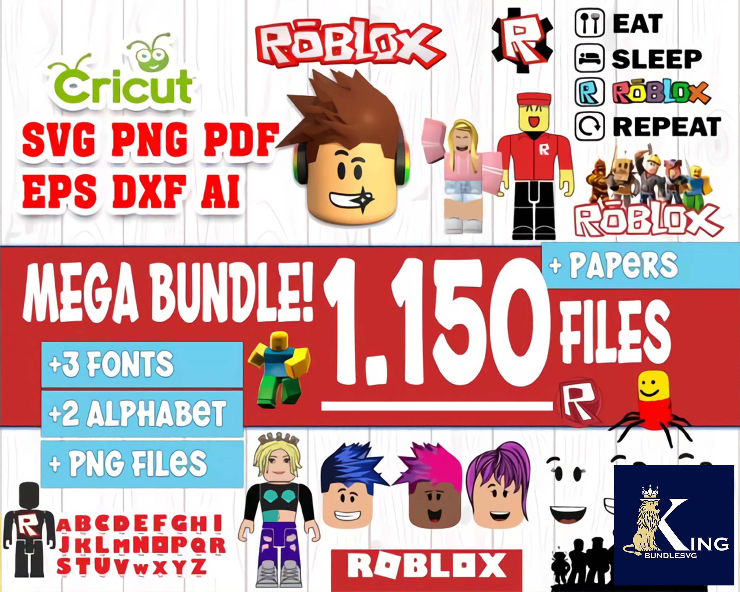 1150 files Roblox bundle svg, Digital Download - Inspire Uplift