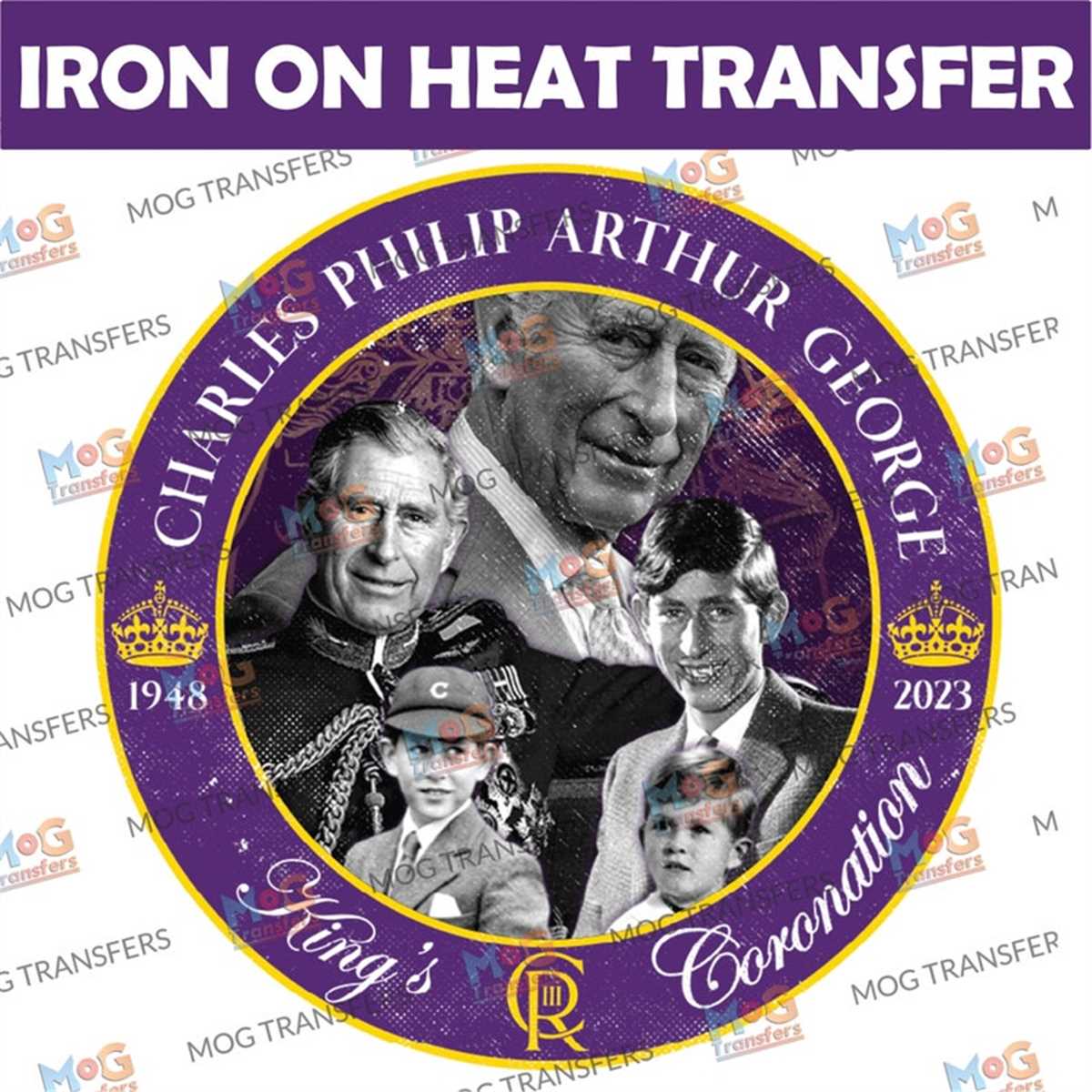 Coronation Party Memorabilia King Charles Iron On Transfer T - Inspire Uplift