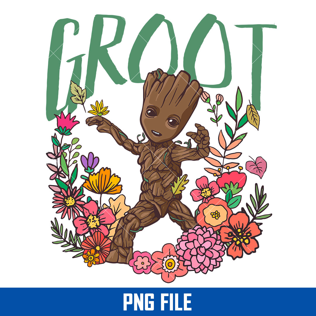 Groot Sunflower Png, Baby Groot Png, Avengers Png Digital Fi | Inspire ...