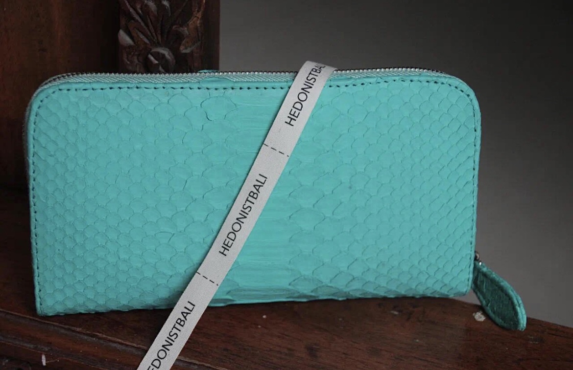 Genuine python skin grey big unisex wallet | Inspire Uplift