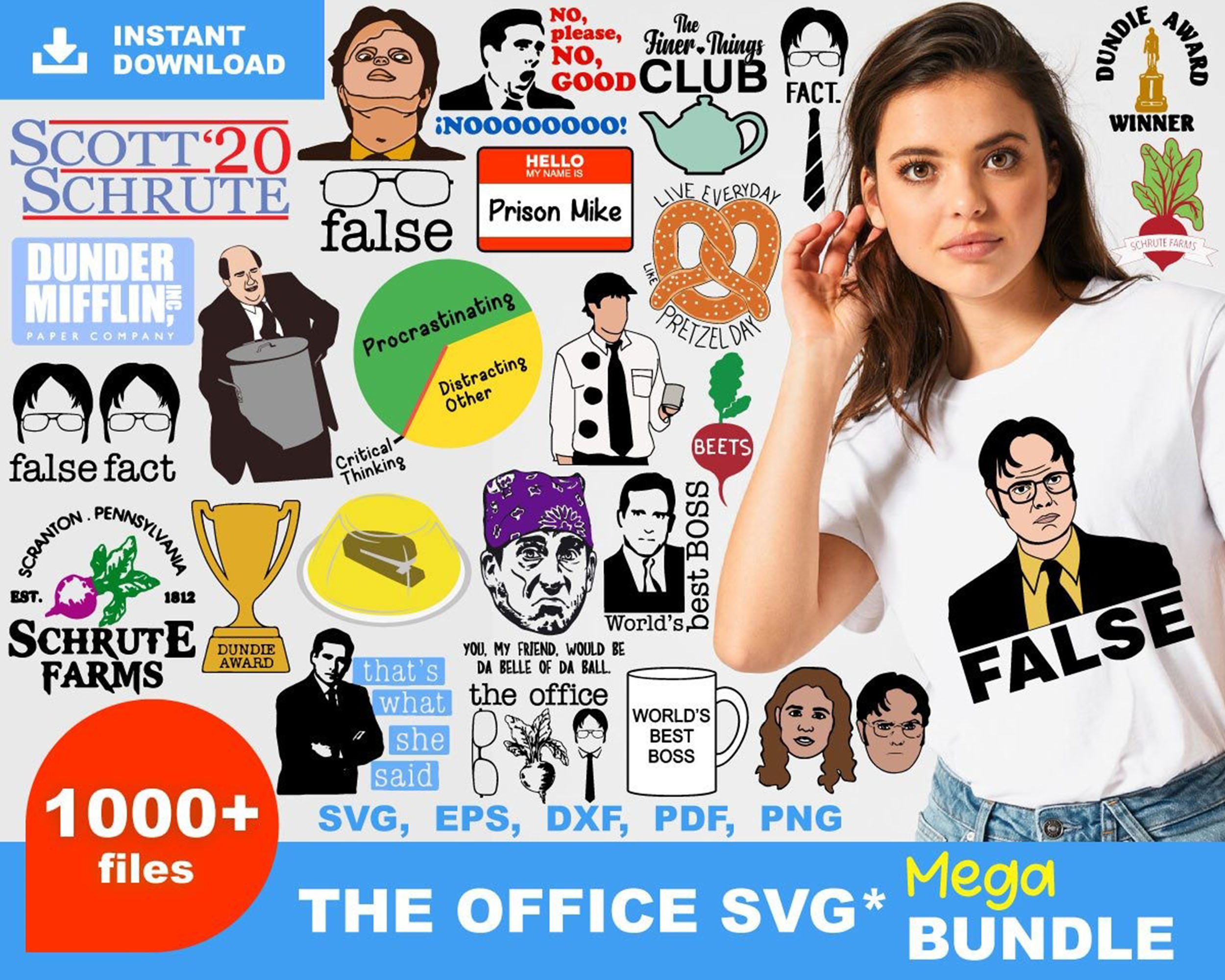 1000 file The Office TV Show svg, Digital Download | Inspire Uplift