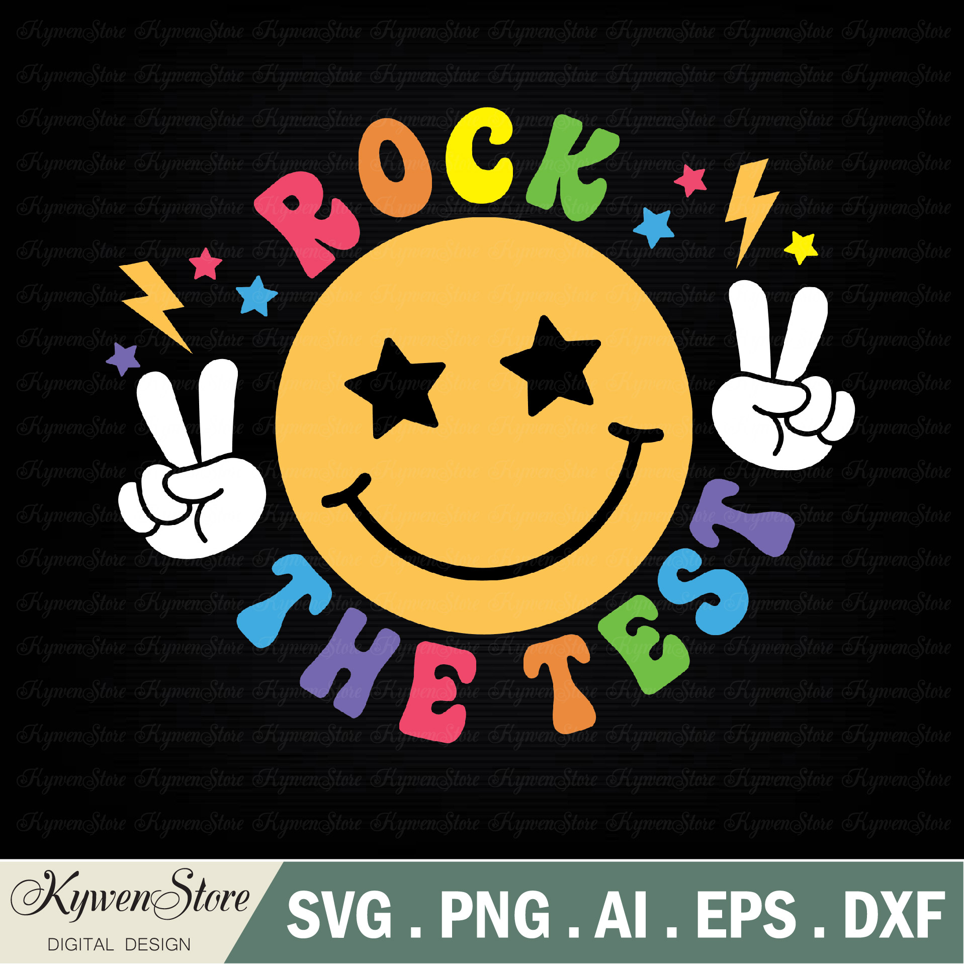 Rock The Test Svg, Retro Teacher Svg, Test Day Svg, Testing | Inspire ...