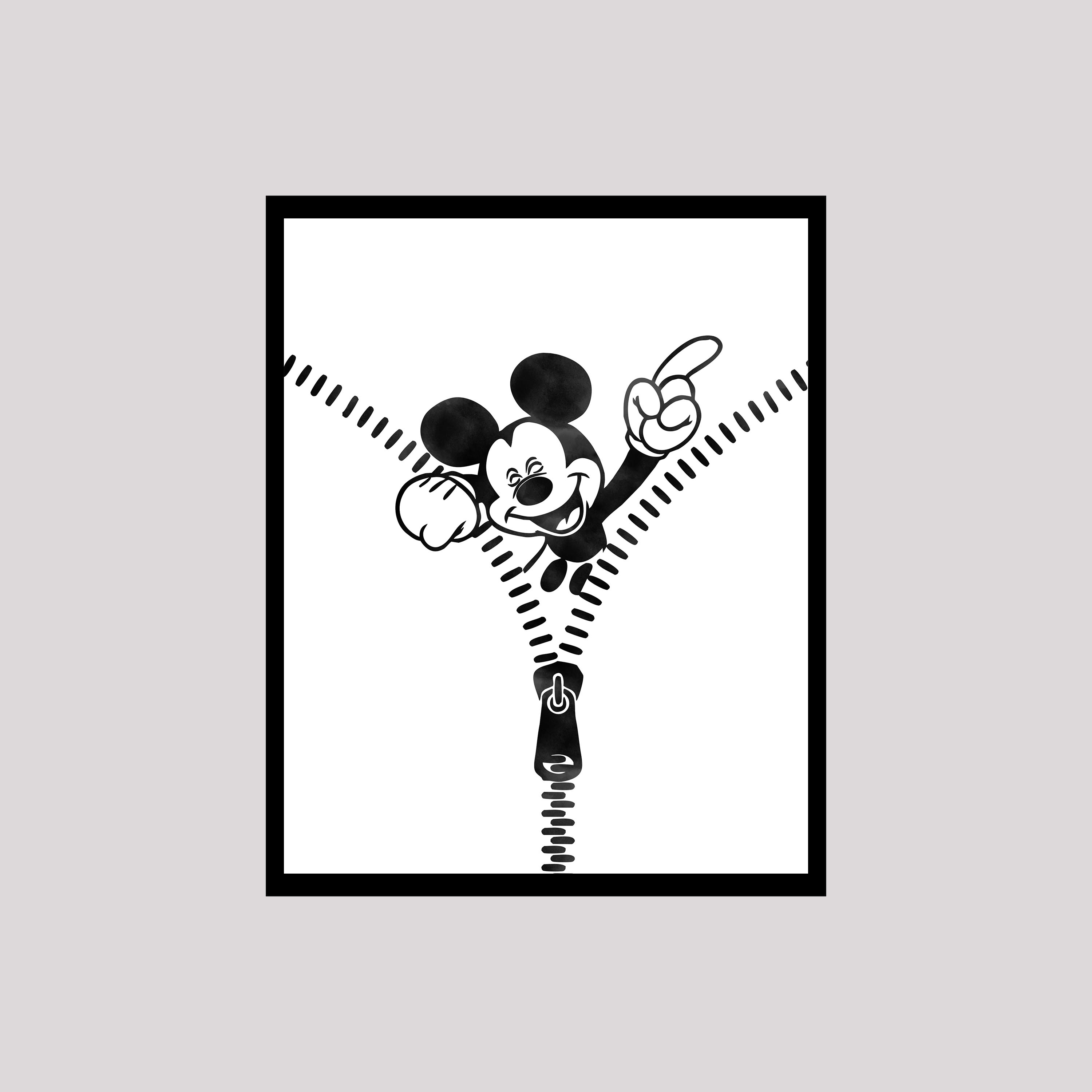 Mickey Mouse Baby Disney Art Print Digital Files nursery roo | Inspire ...