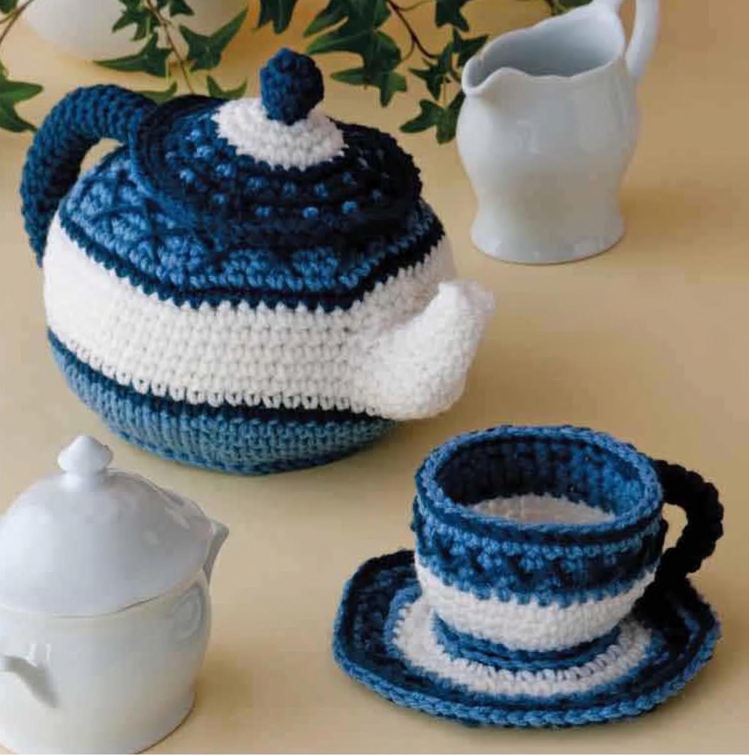 Tea Party Crochet pattern Teapot, Teacup, Saucer - Digital P | Inspire ...