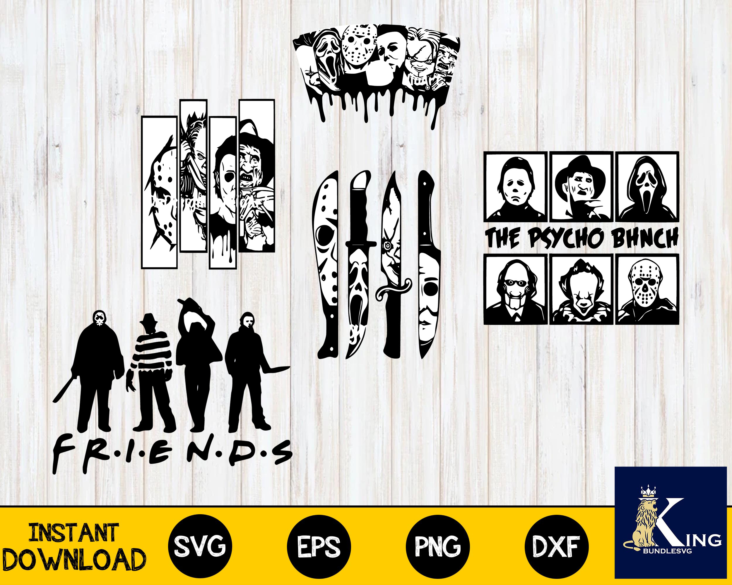 Horror Friends Bundle svg, bundle Horror svg, Digital Downlo | Inspire ...