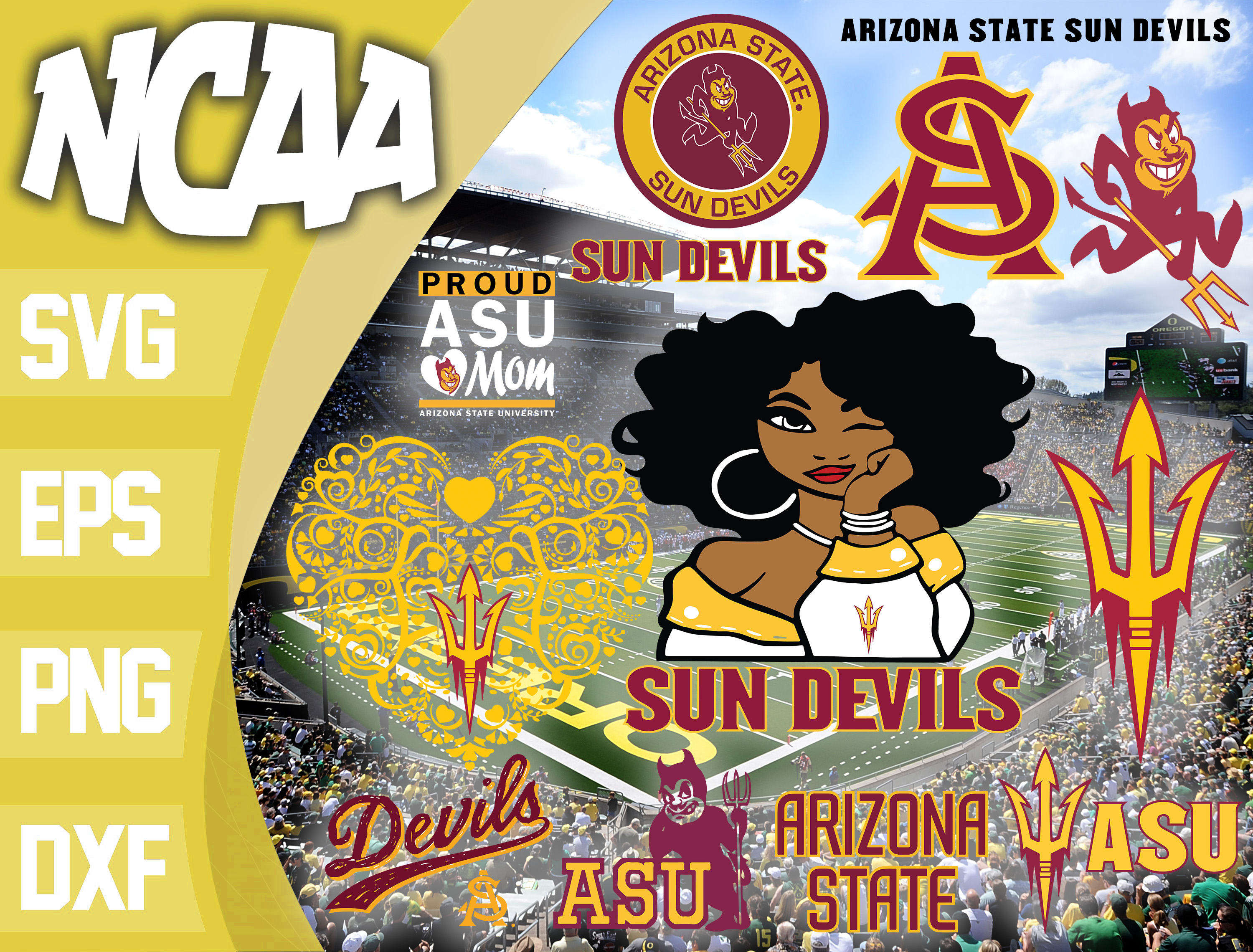 Arizona State Sun Devils bundle ncaa svg, ncaa svg, Instant | Inspire ...