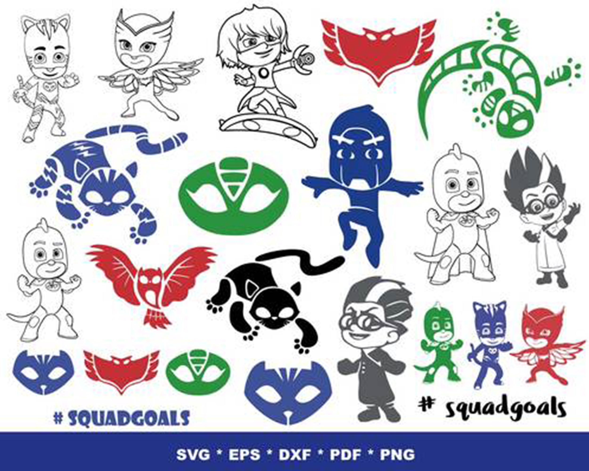 150 files PJ Masks bundle svg | Inspire Uplift