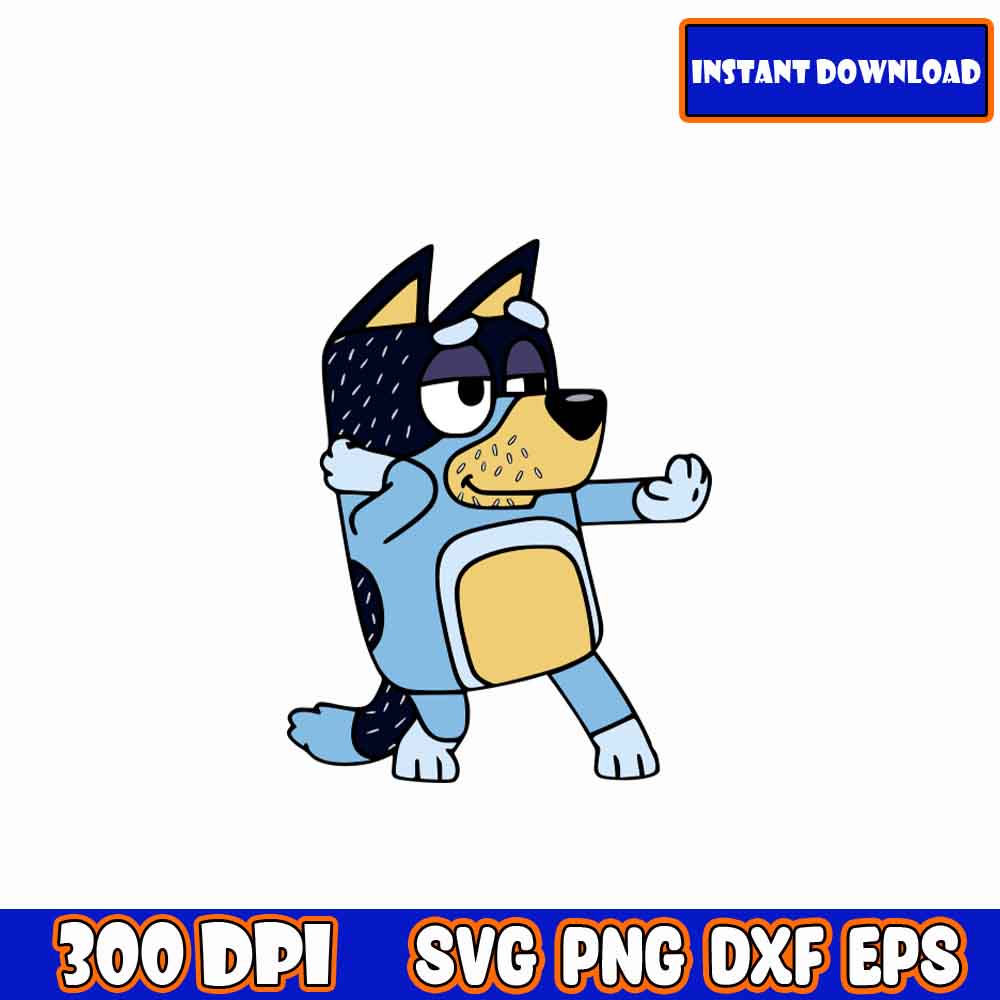 Dancing Dad Bluey Svg Bundle, Svg, Pdf, Png, Cricut, Silhoue - Inspire ...