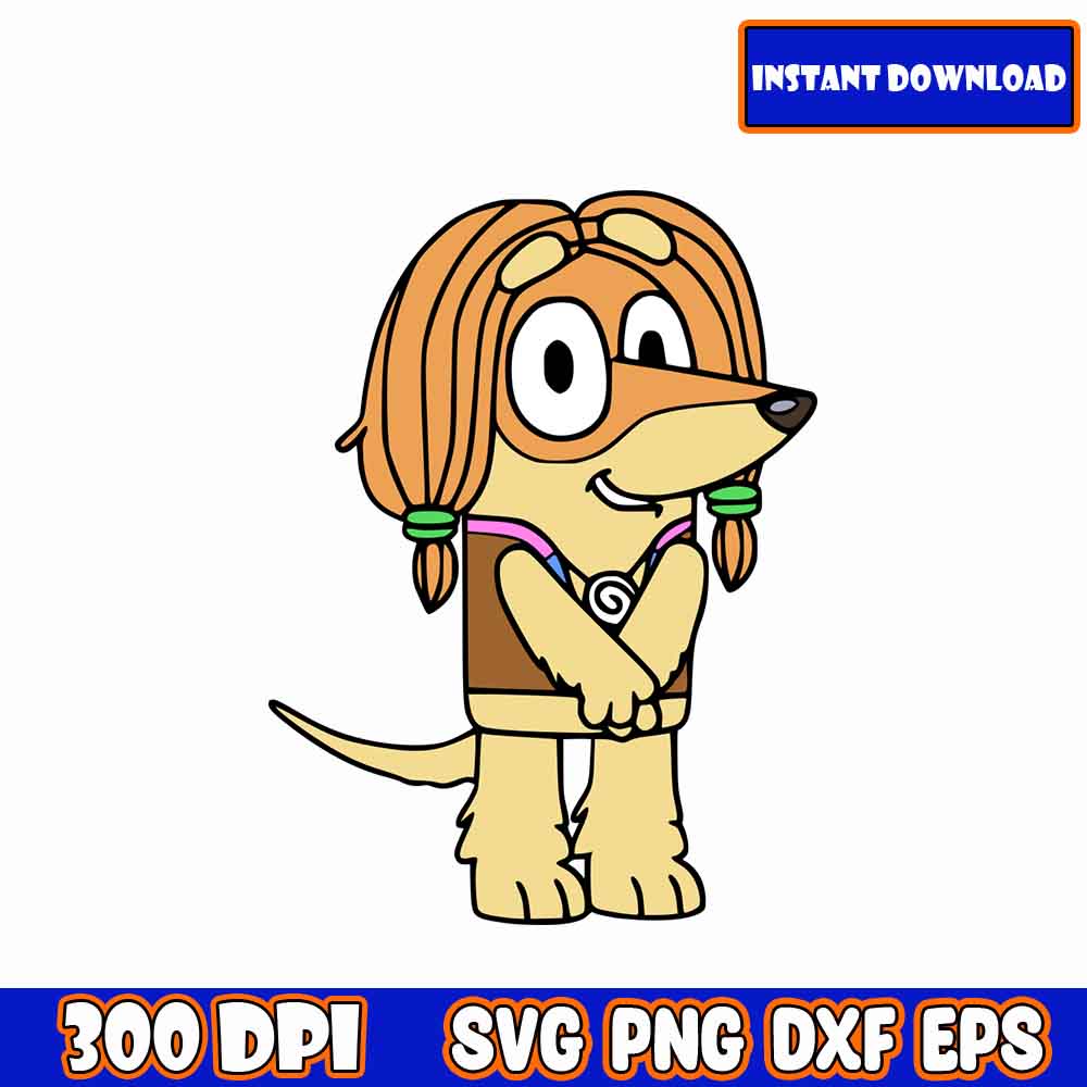 Bluey Indy SVG, Bluey the dog, bluey friends svg, bluey birt | Inspire ...