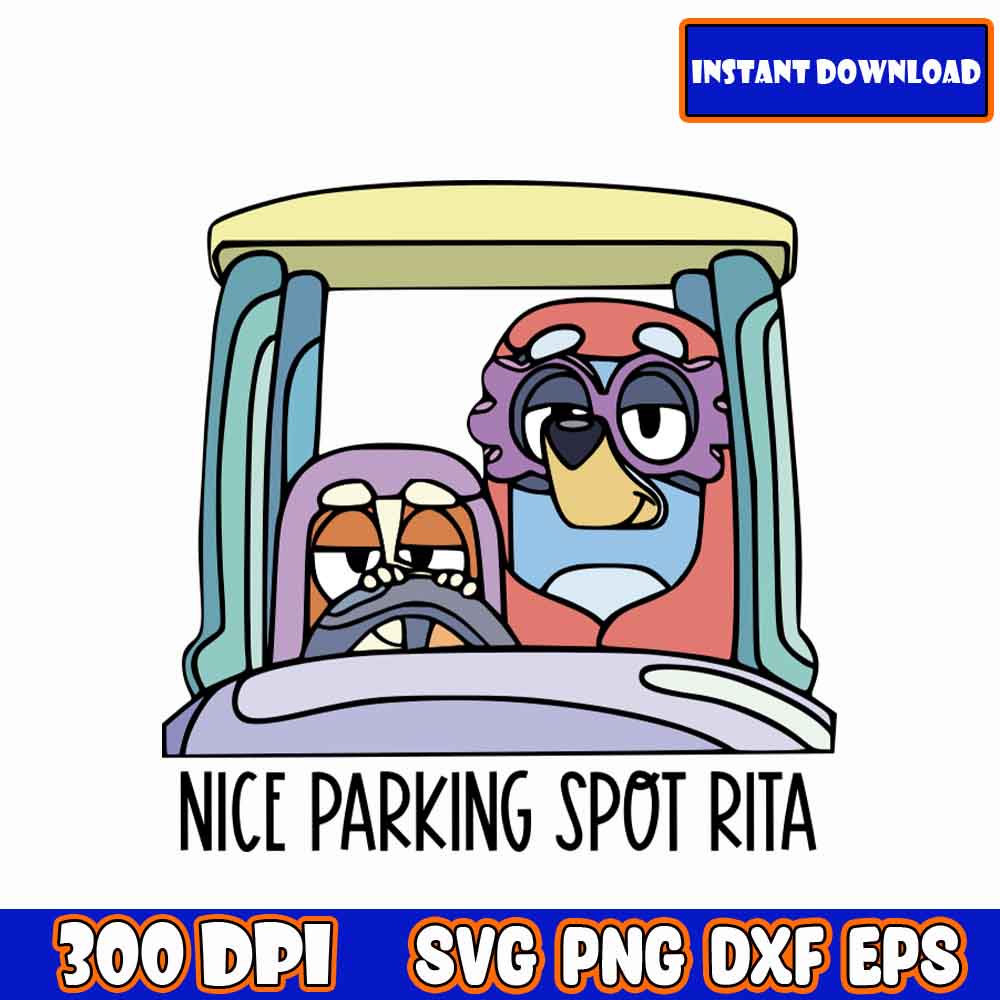 Nice Parking Spot Rita Colored svg, Bluey SVG Bundle, Bluey - Inspire ...