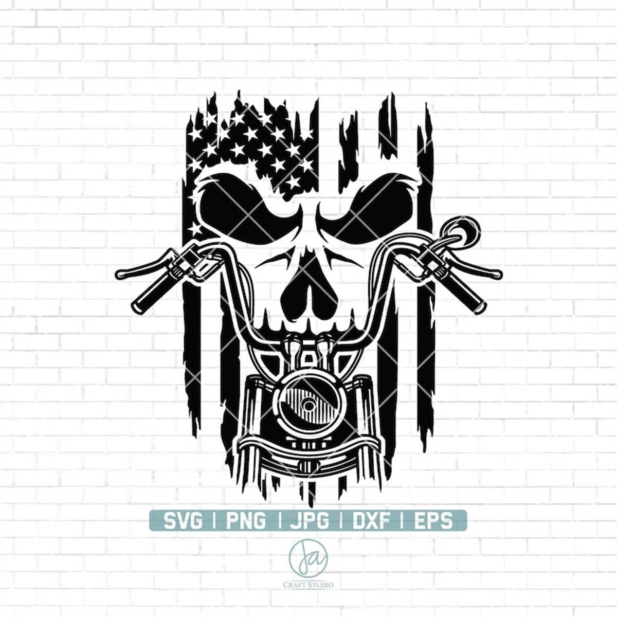 Motorcycle Skull Svg | Biker Skull Svg | Motorbike Svg | Mot - Inspire ...