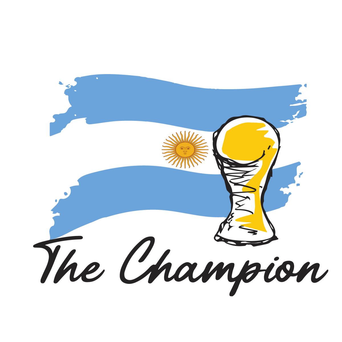 The Champions Argentina Fifa World Cup Qatar SVG | Inspire Uplift