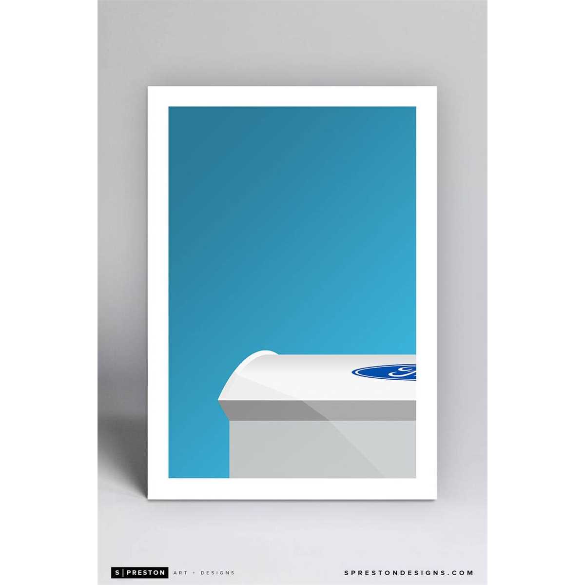 Minimalist Ford Field - Football Stadium Art Print - Lions | Inspire Uplift