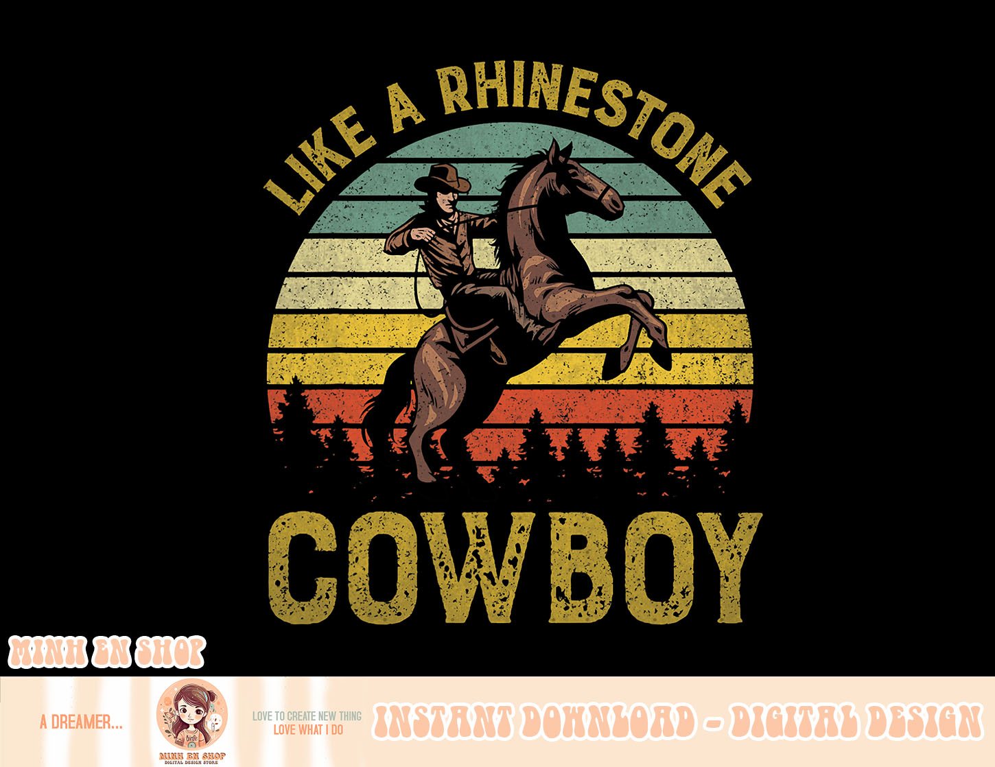 Like A Rhinestone Cowboy Vintage Western Rodeo Country Music | Inspire ...
