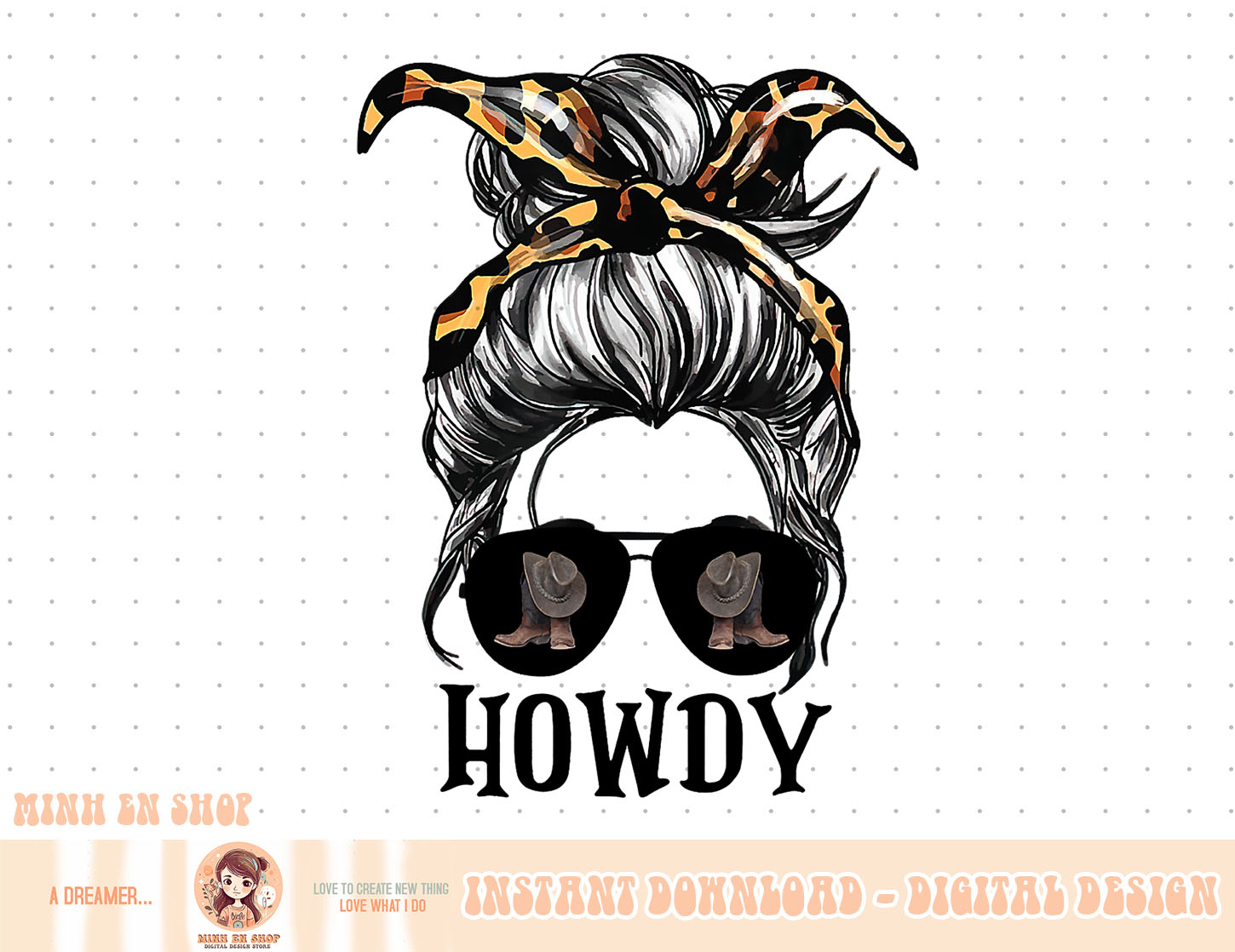 Messy Bun Hat Howdy Rodeo Western Country Southern Cowgirl p - Inspire ...