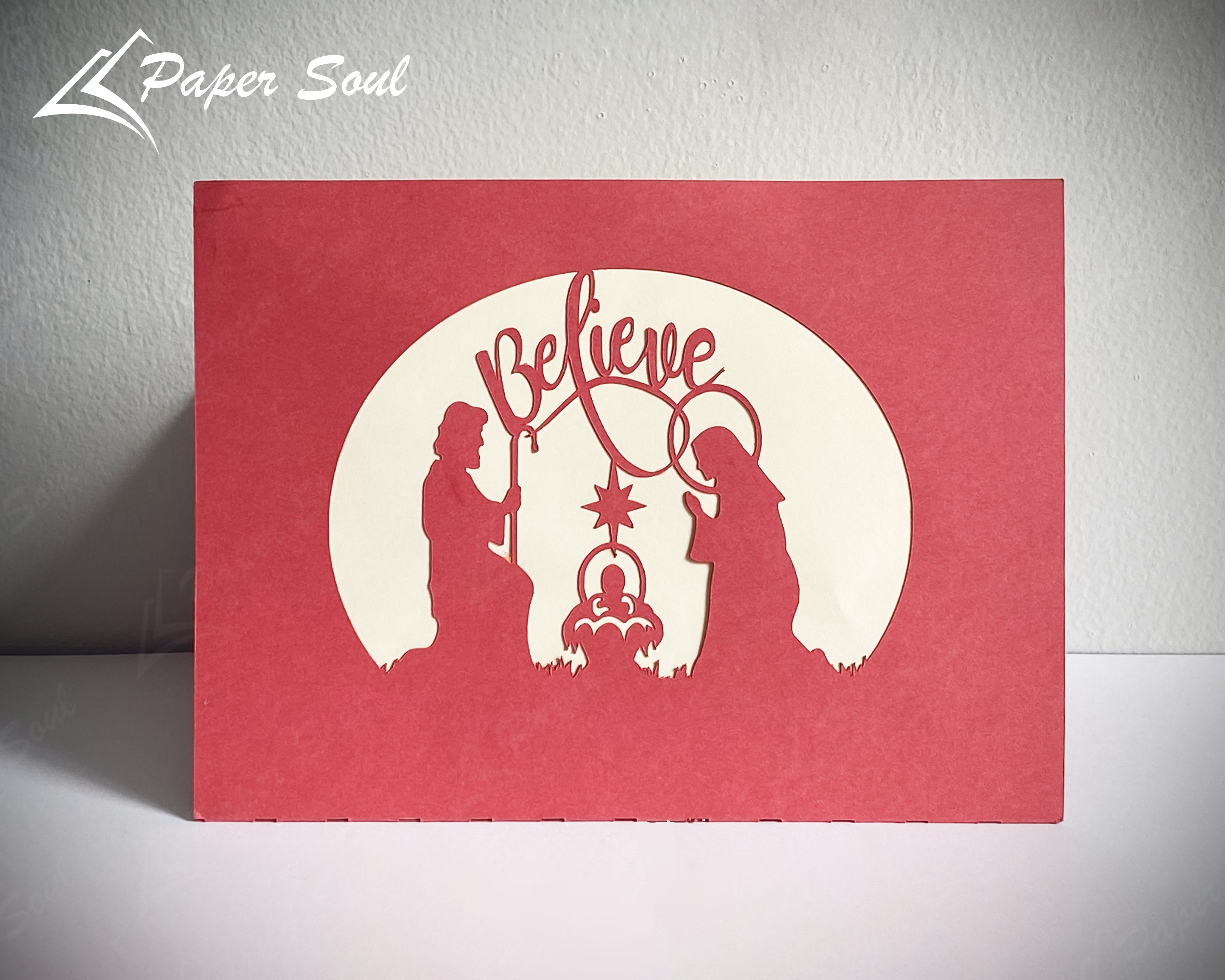 Nativity scene pop-up card template | Pop-up Nativity card S - Inspire ...