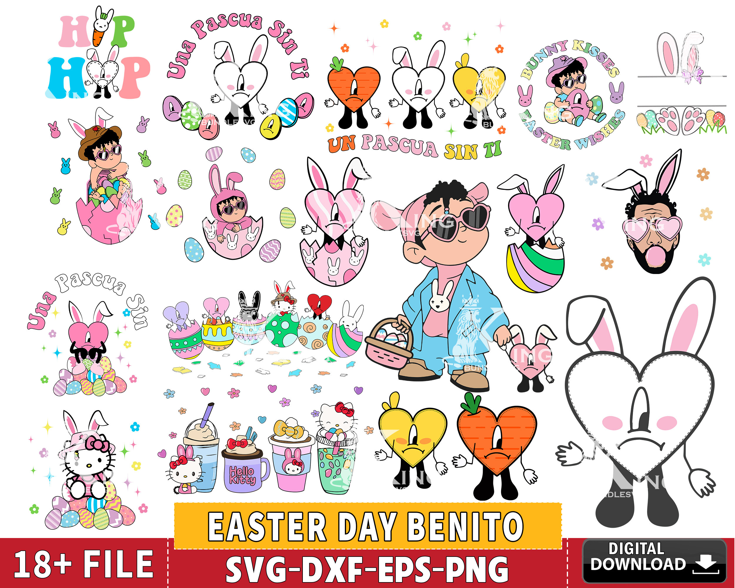Easter Day Benito svg, Bad Bunny Png, Easter svg, Easter Ben - Inspire ...