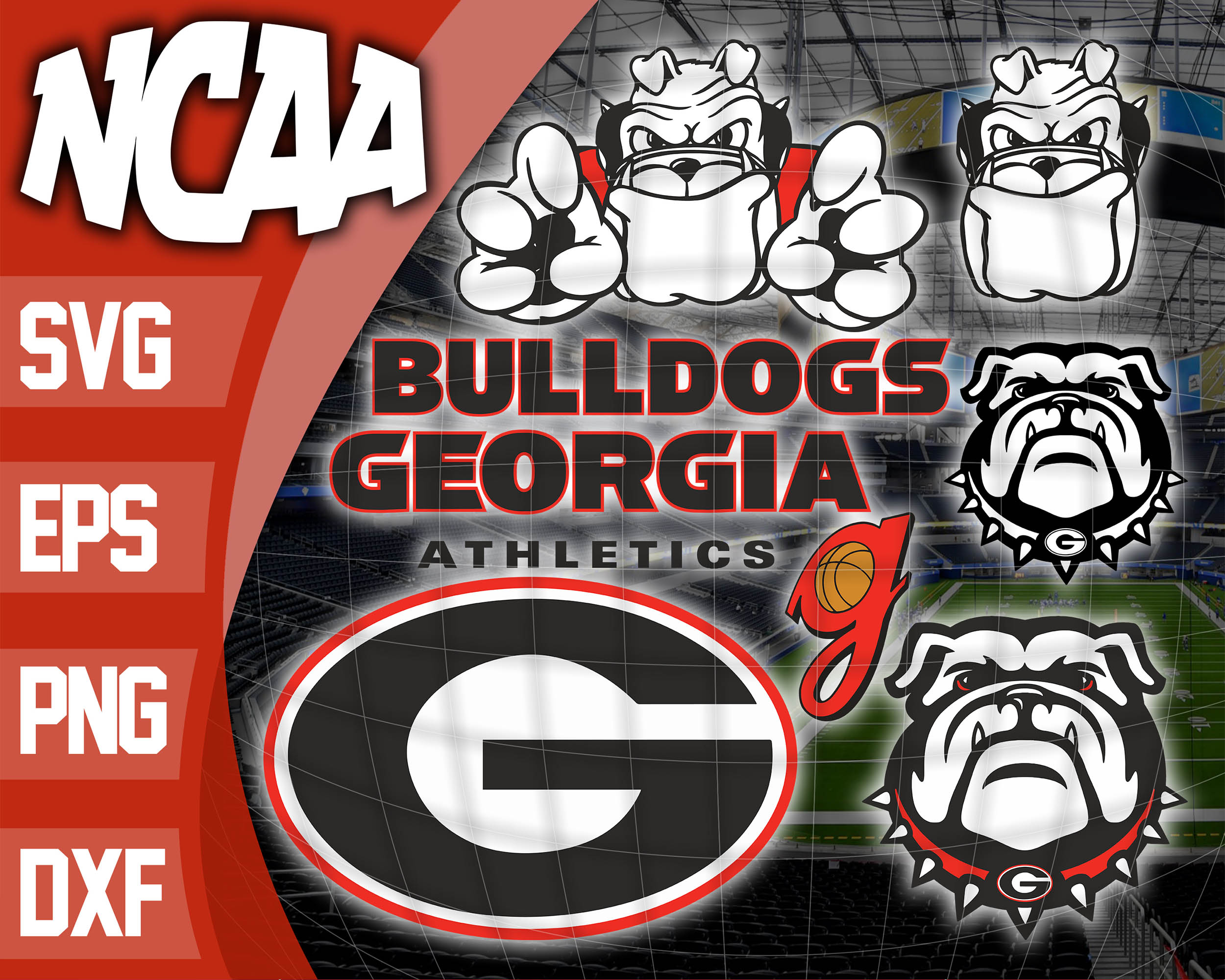 Georgia Bulldogs svg bundle, Digital Download | Inspire Uplift