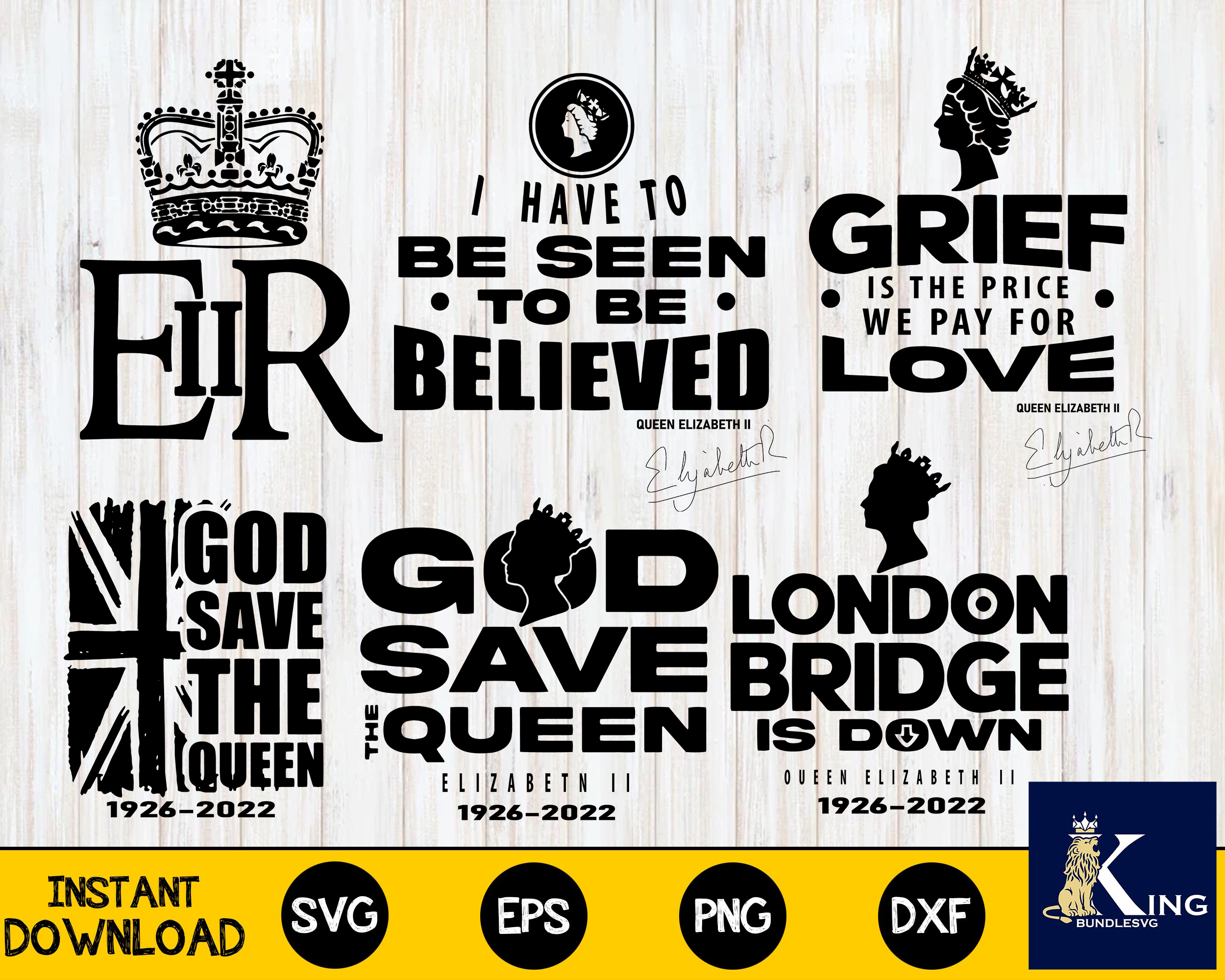 Queen Elizabeth SVG Bundle svg , Digital Download - Inspire Uplift