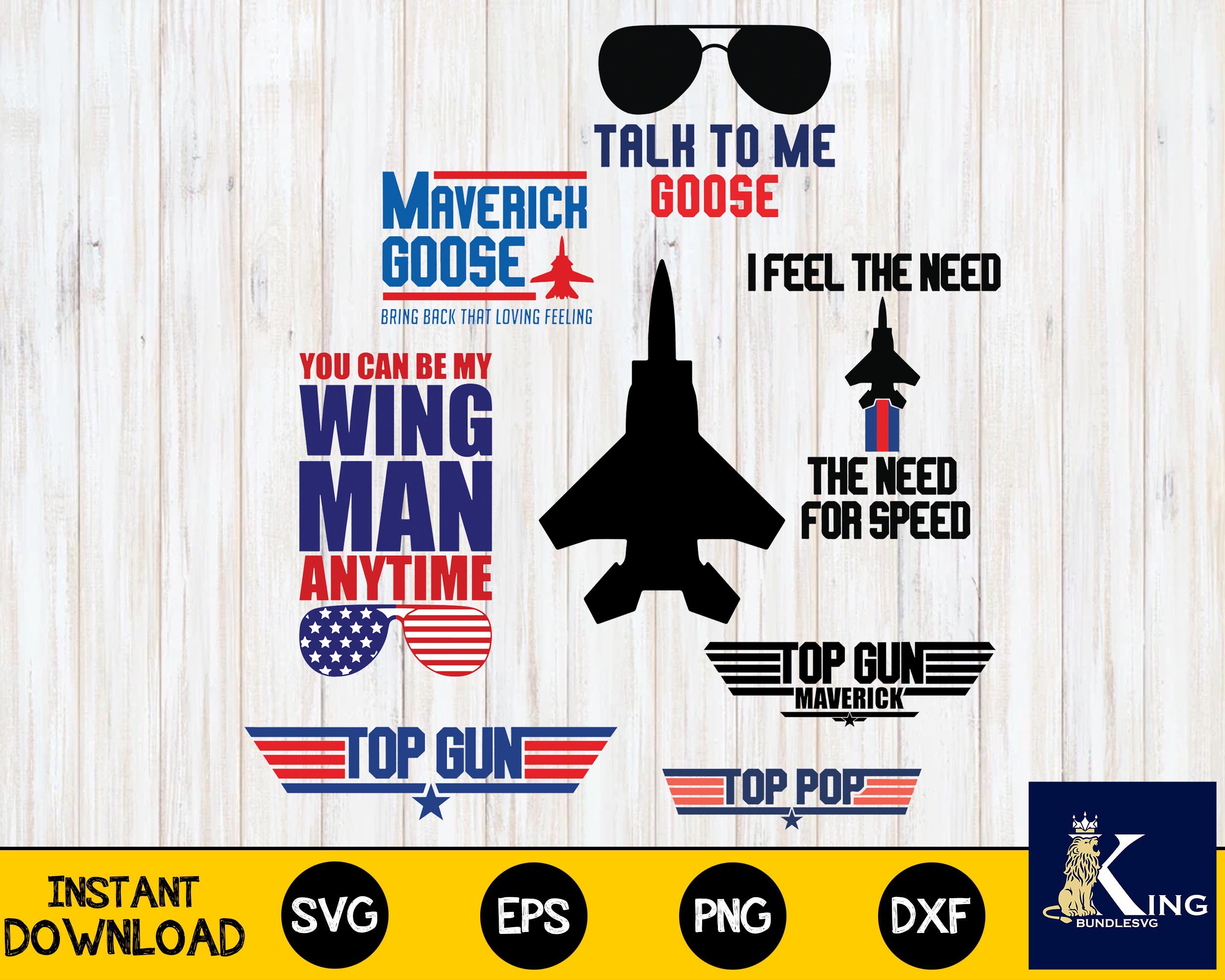 Top Gun SVG, Digital Download - Inspire Uplift