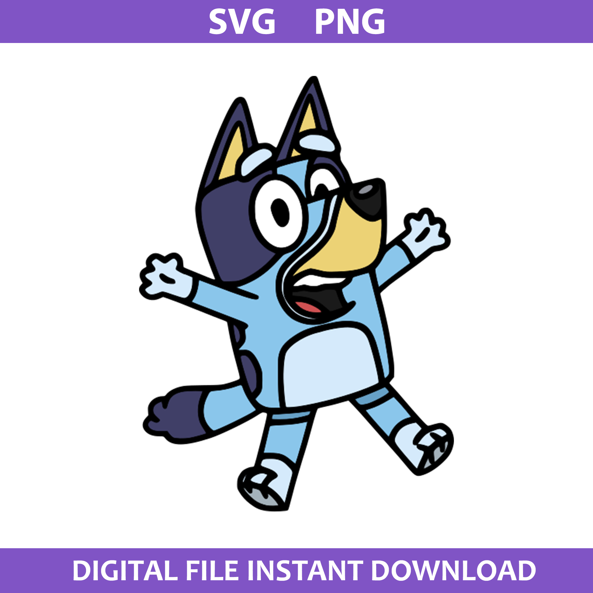 Jumping Bluey Svg, Bluey Svg, Cartoon Svg, Png Digital File | Inspire ...